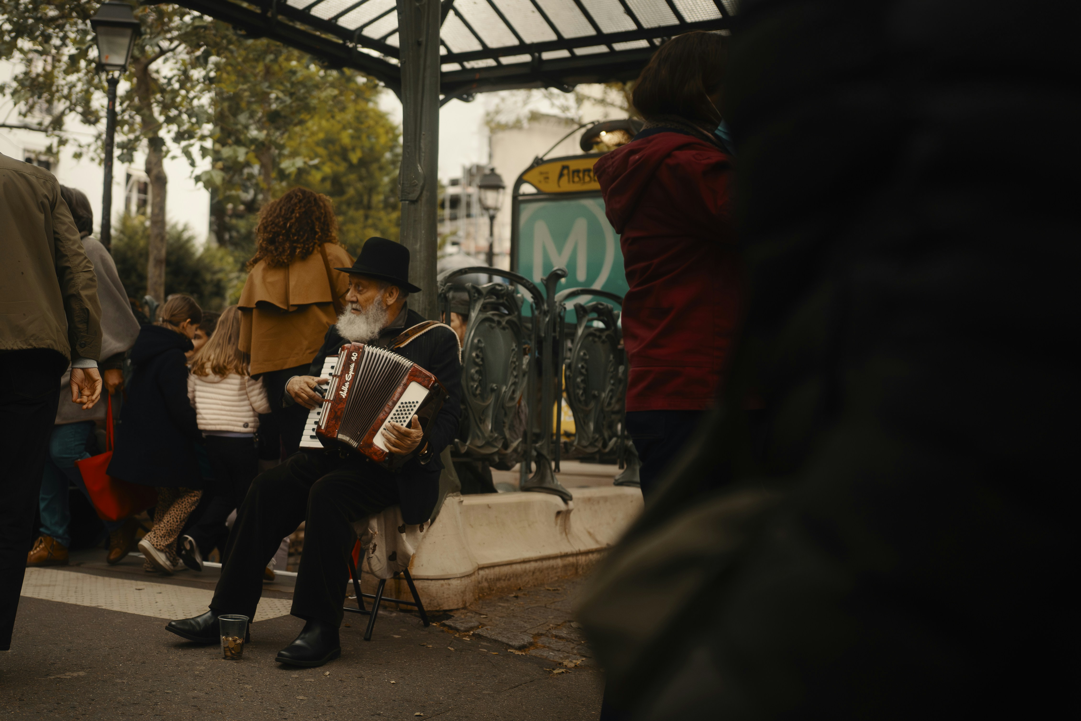 Accordion on the Bench: A Quiet Moment at the Plaza