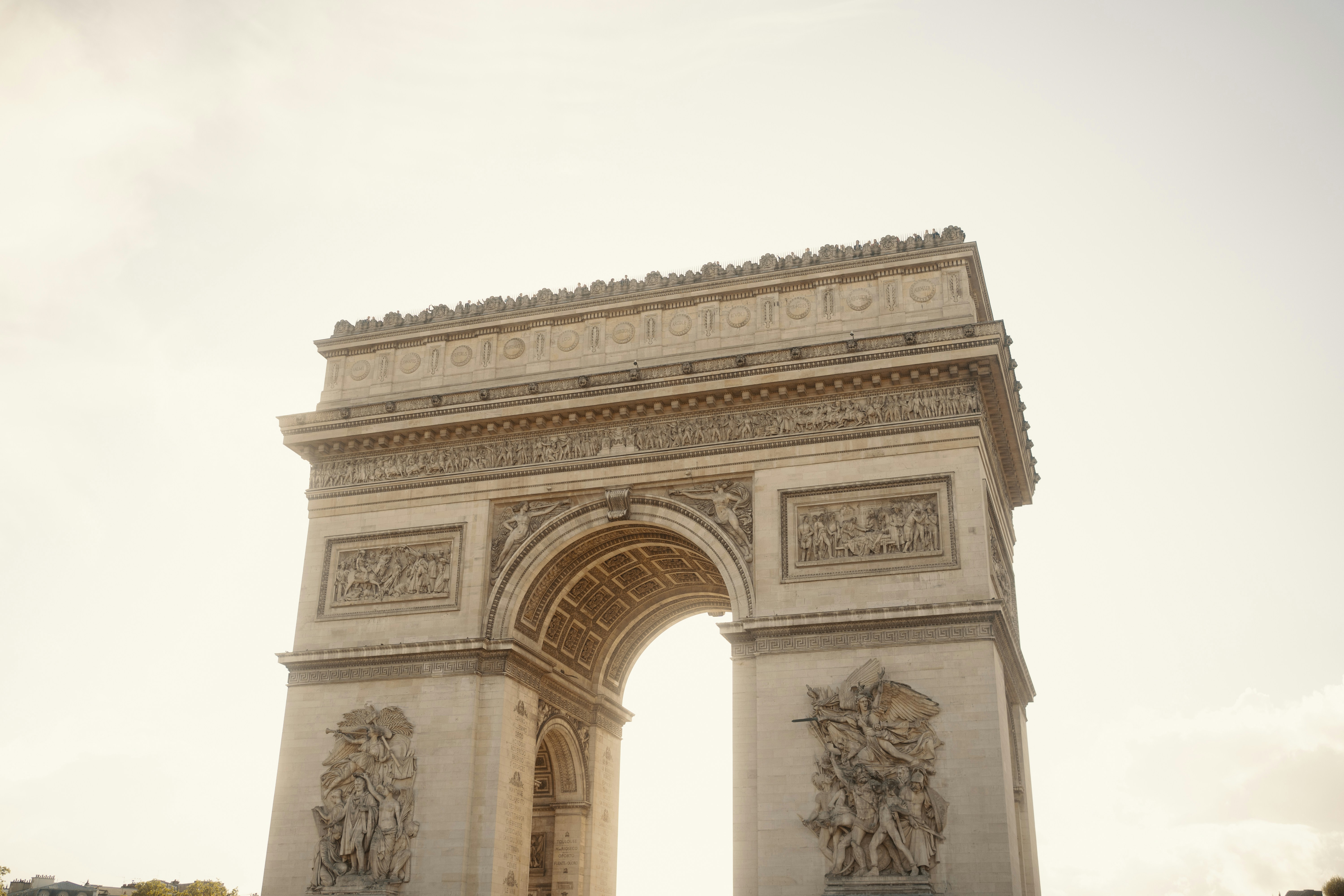 Arc of Grandeur: The Arc de Triomphe Bathes in Morning Light