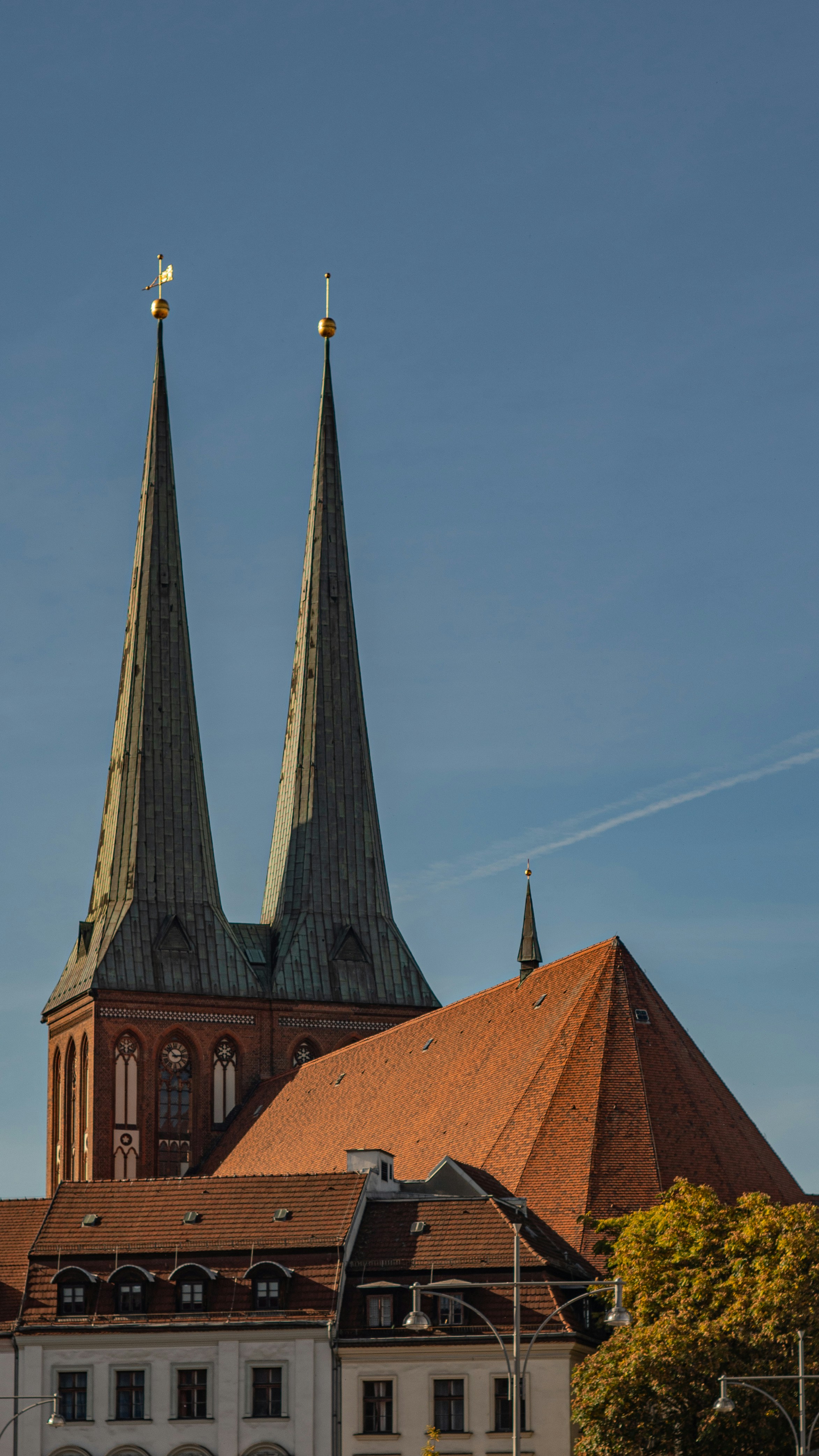 Twin Spires Against a Clear Sky