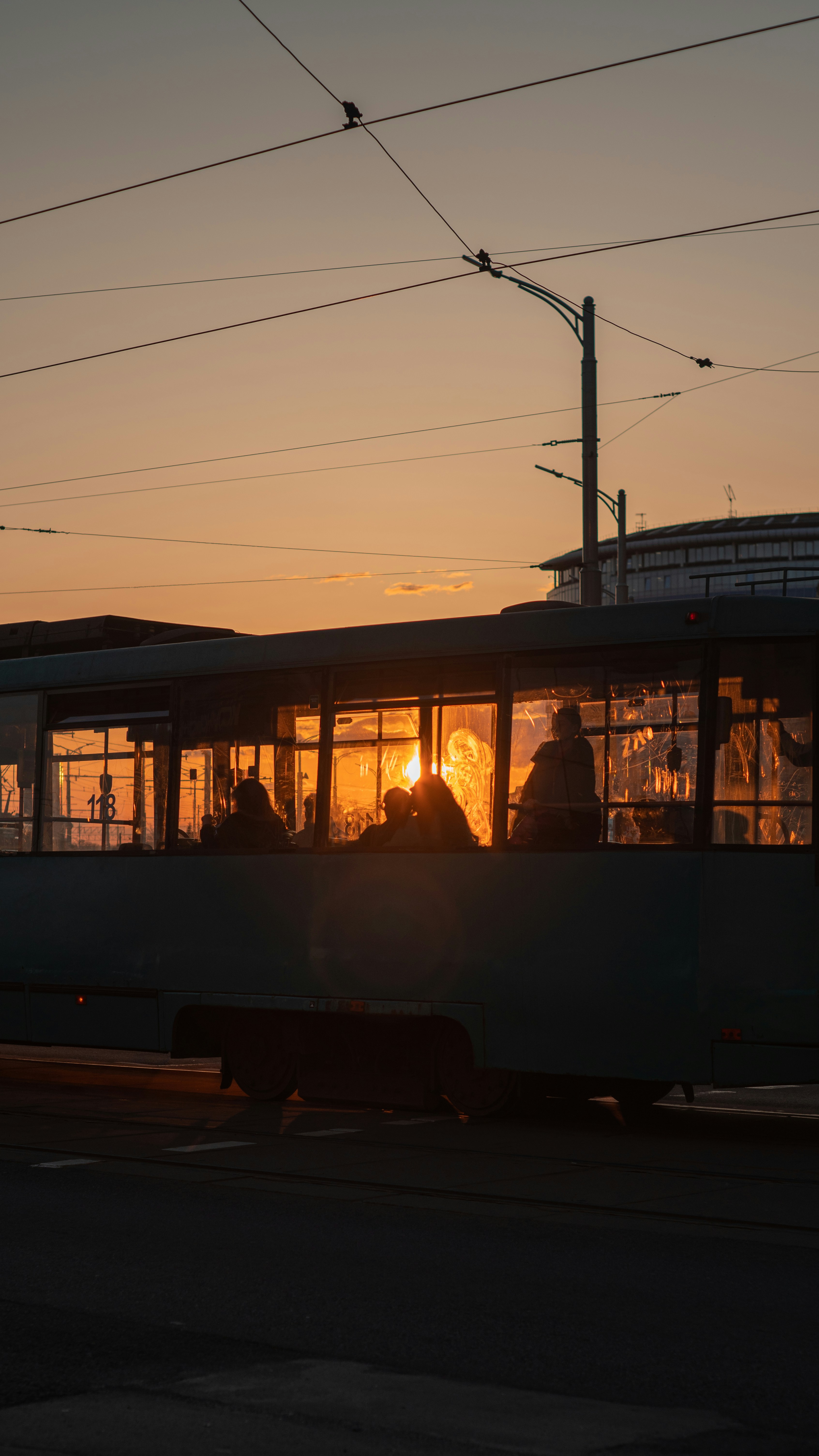 Amber Hour on Rails: Sunset Service Through the Glass