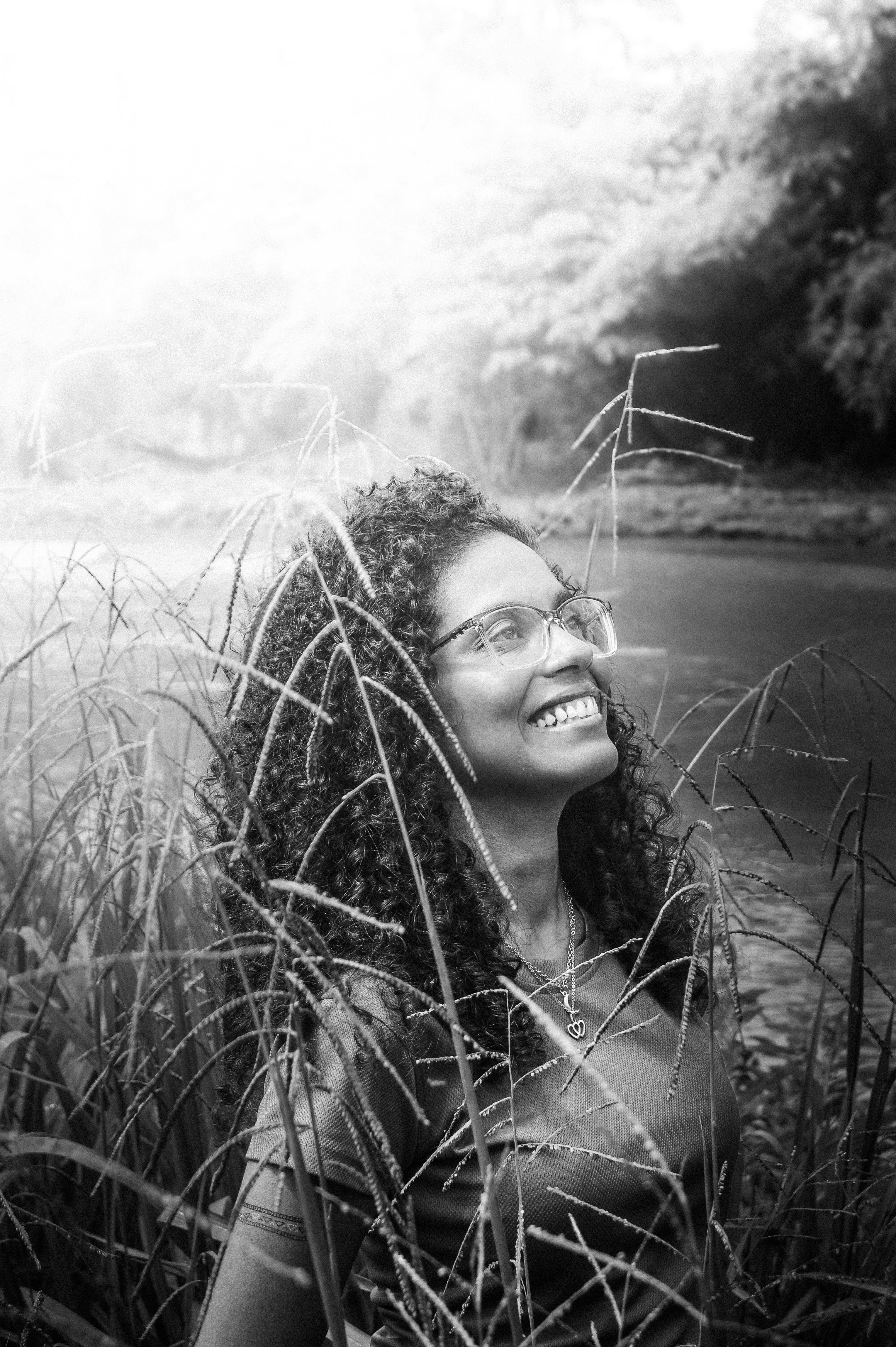 Smiles Among Reeds by the Riverbank