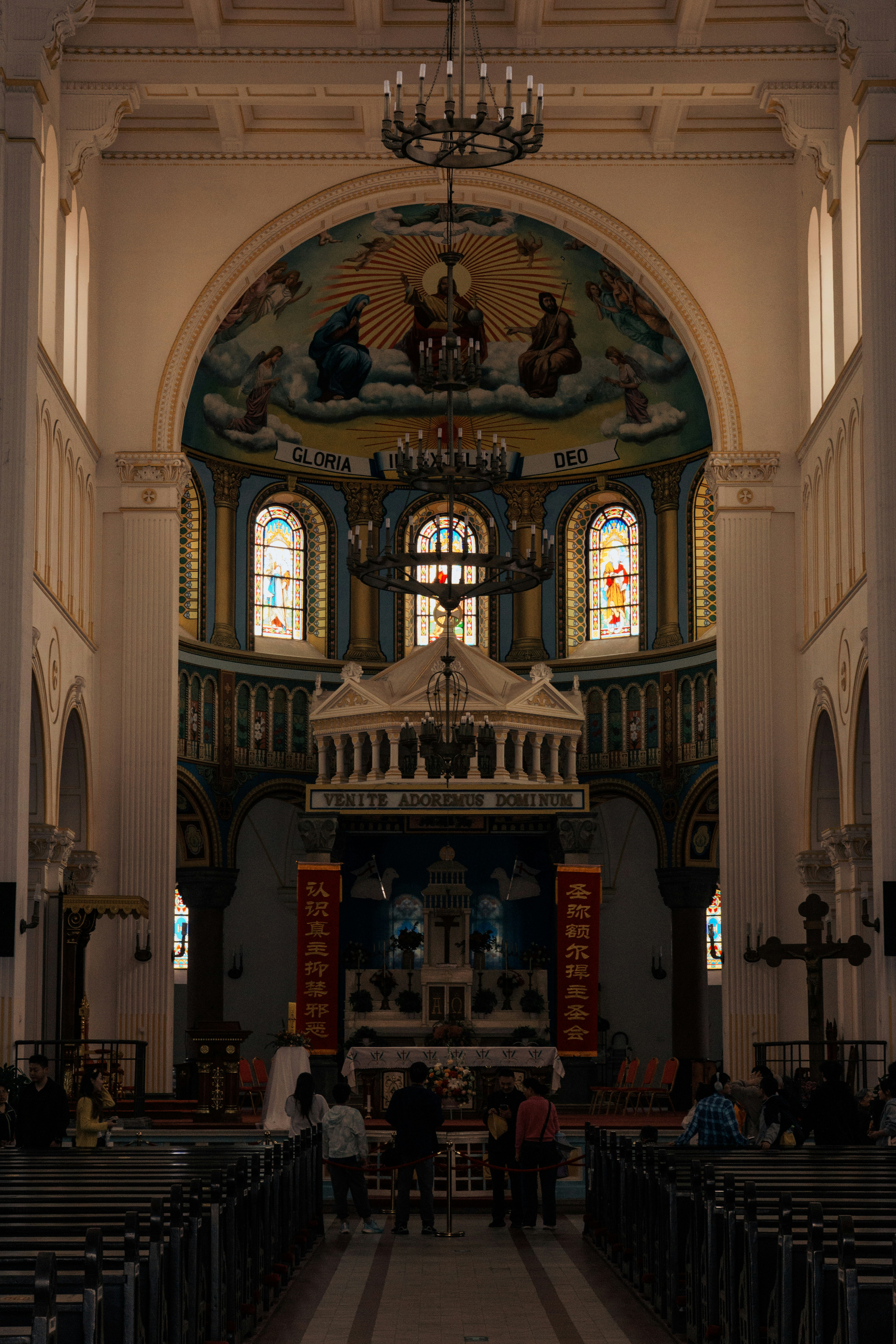 Sanctuary Lanterns: A Dim Interior of Reverent Quiet