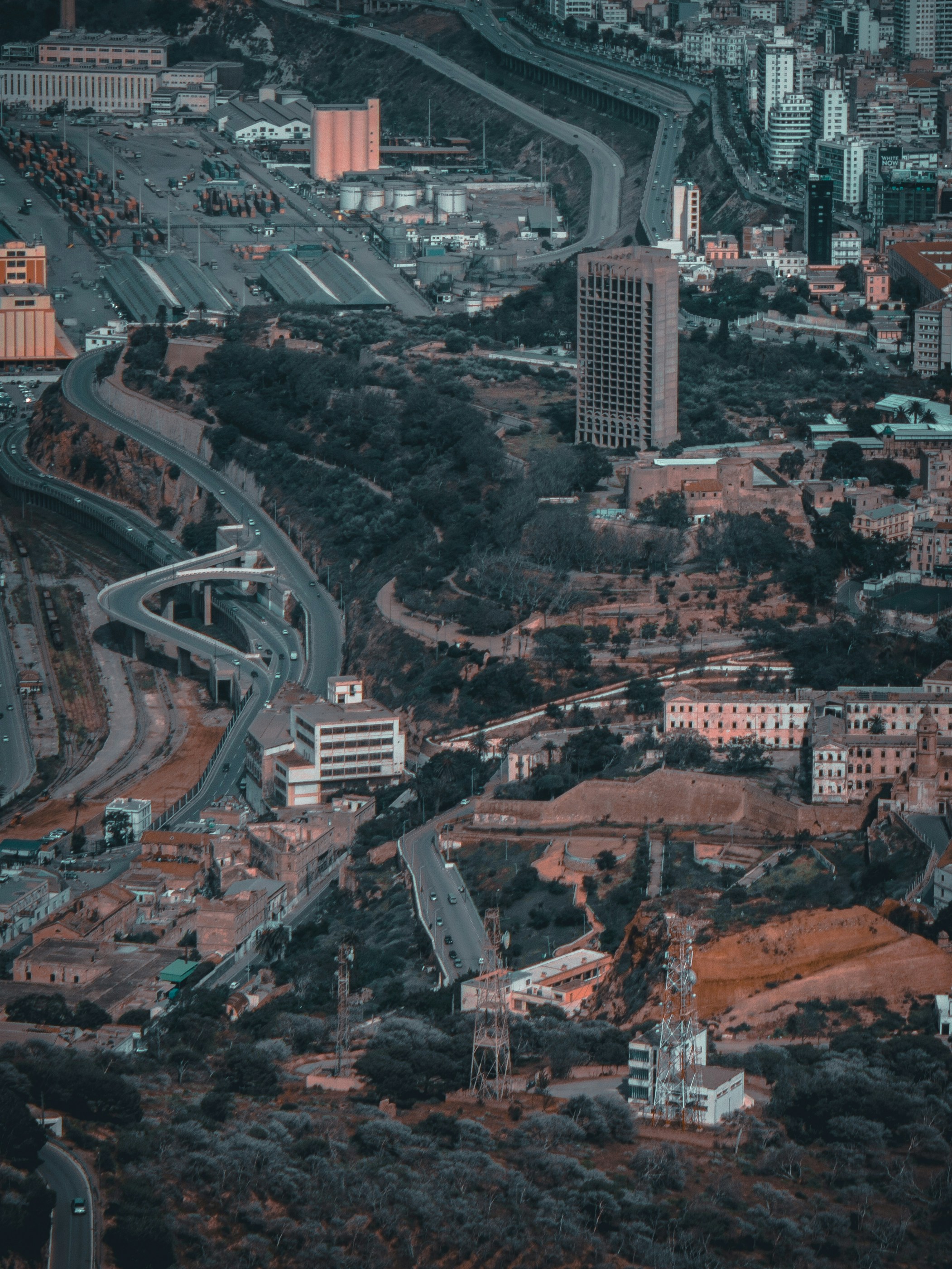 Elevated Highway Meanders Through the Hillside City
