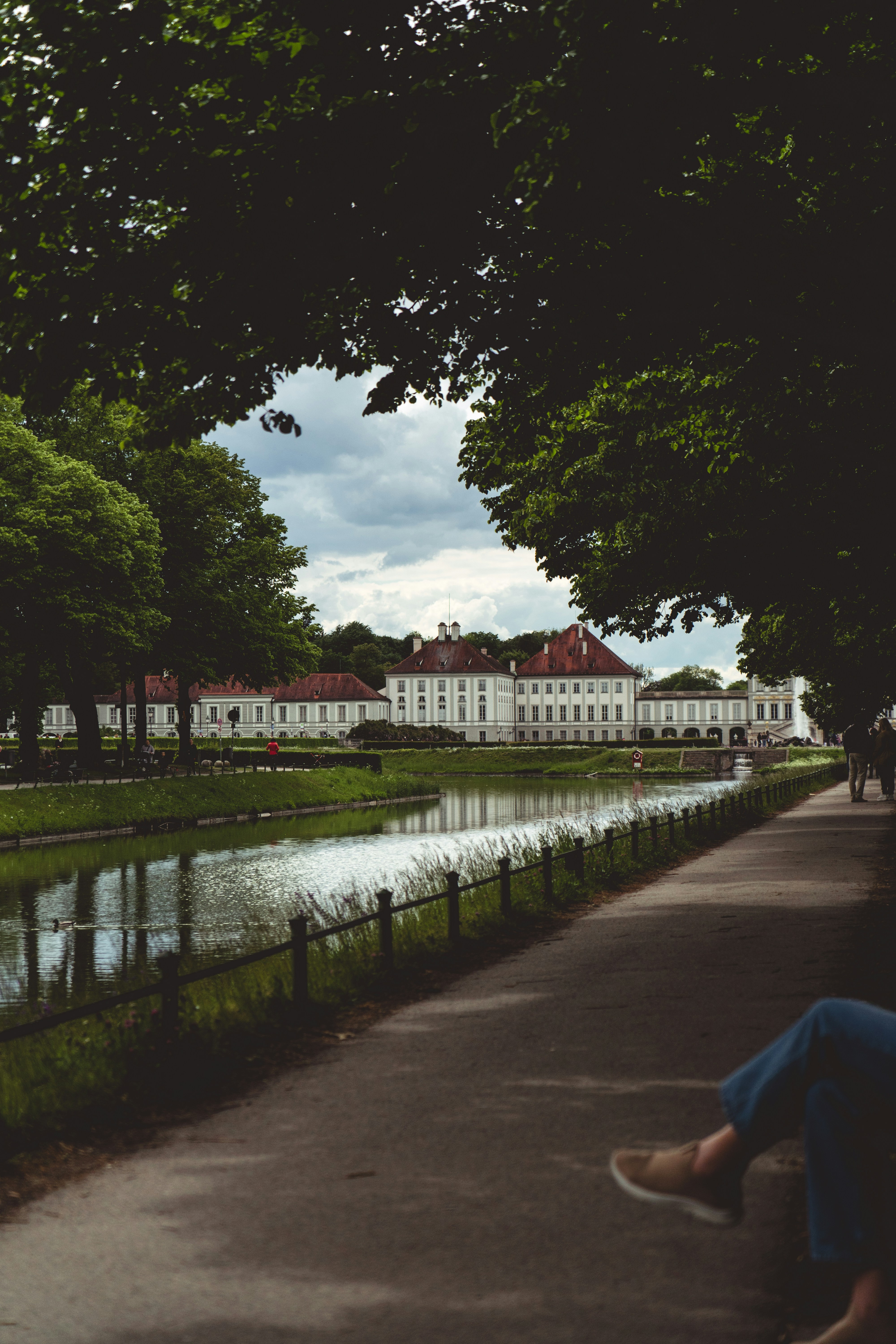 Pastel Manor Across the Quiet Canal