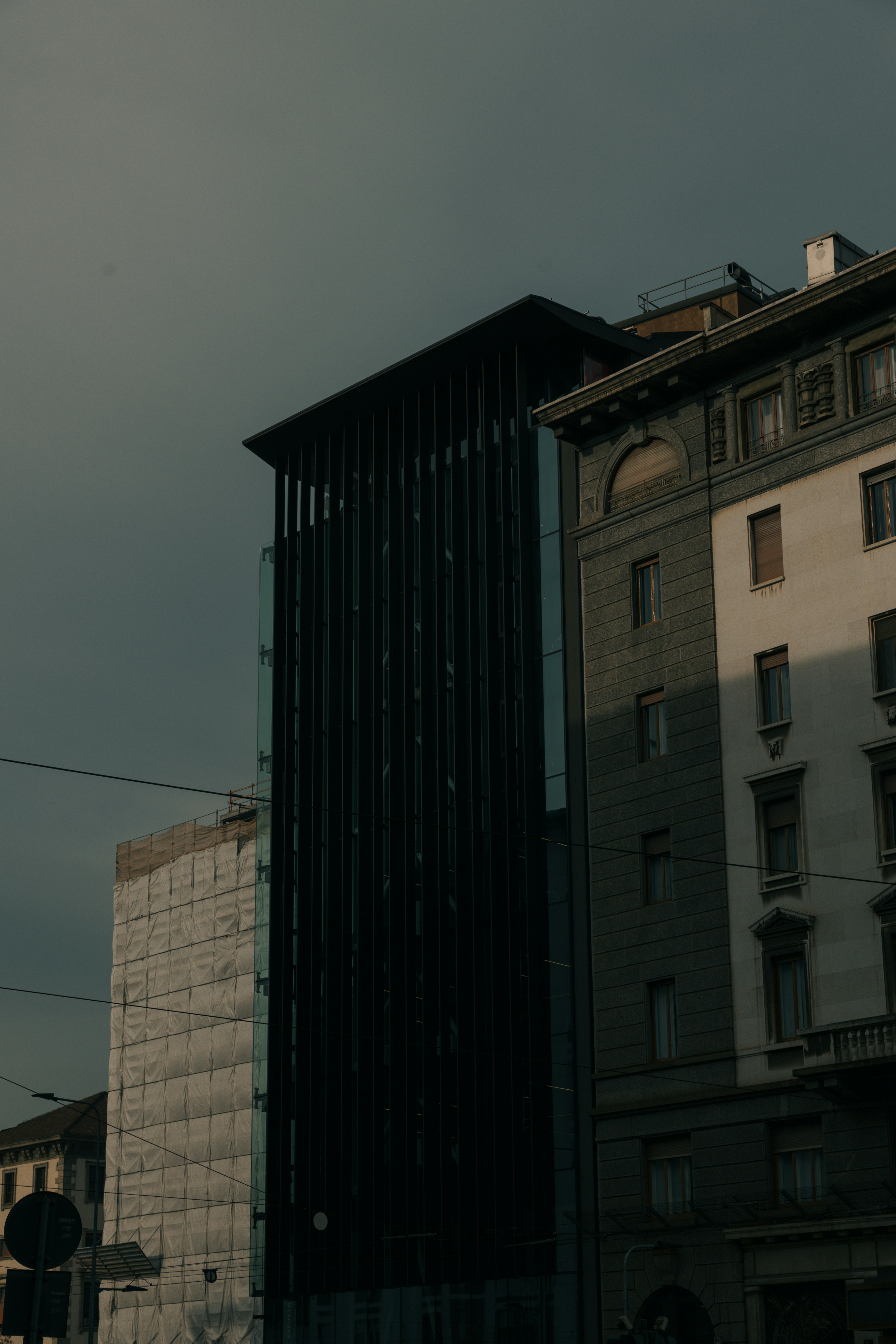 Vertical Modernism Amid Classic Facades