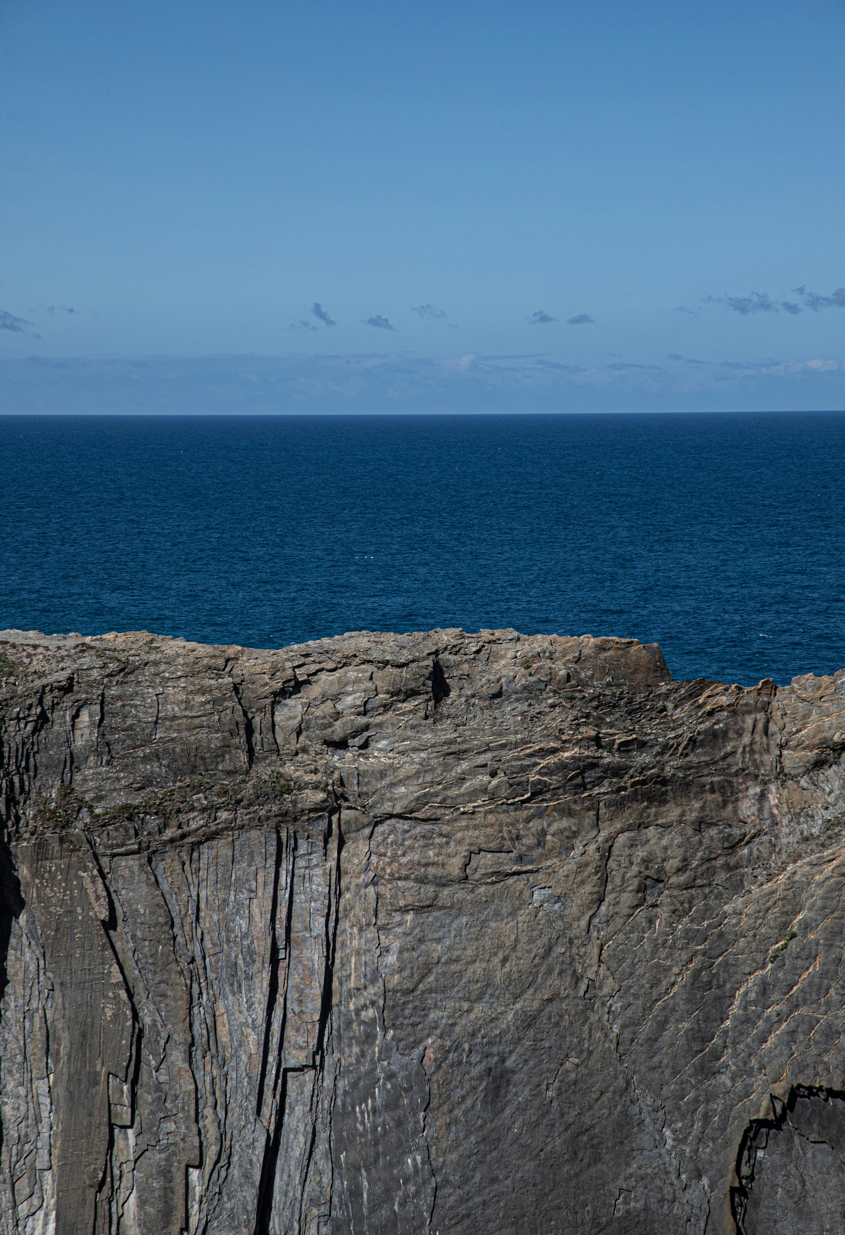 Sea Cliff Edge under a Quiet Sky