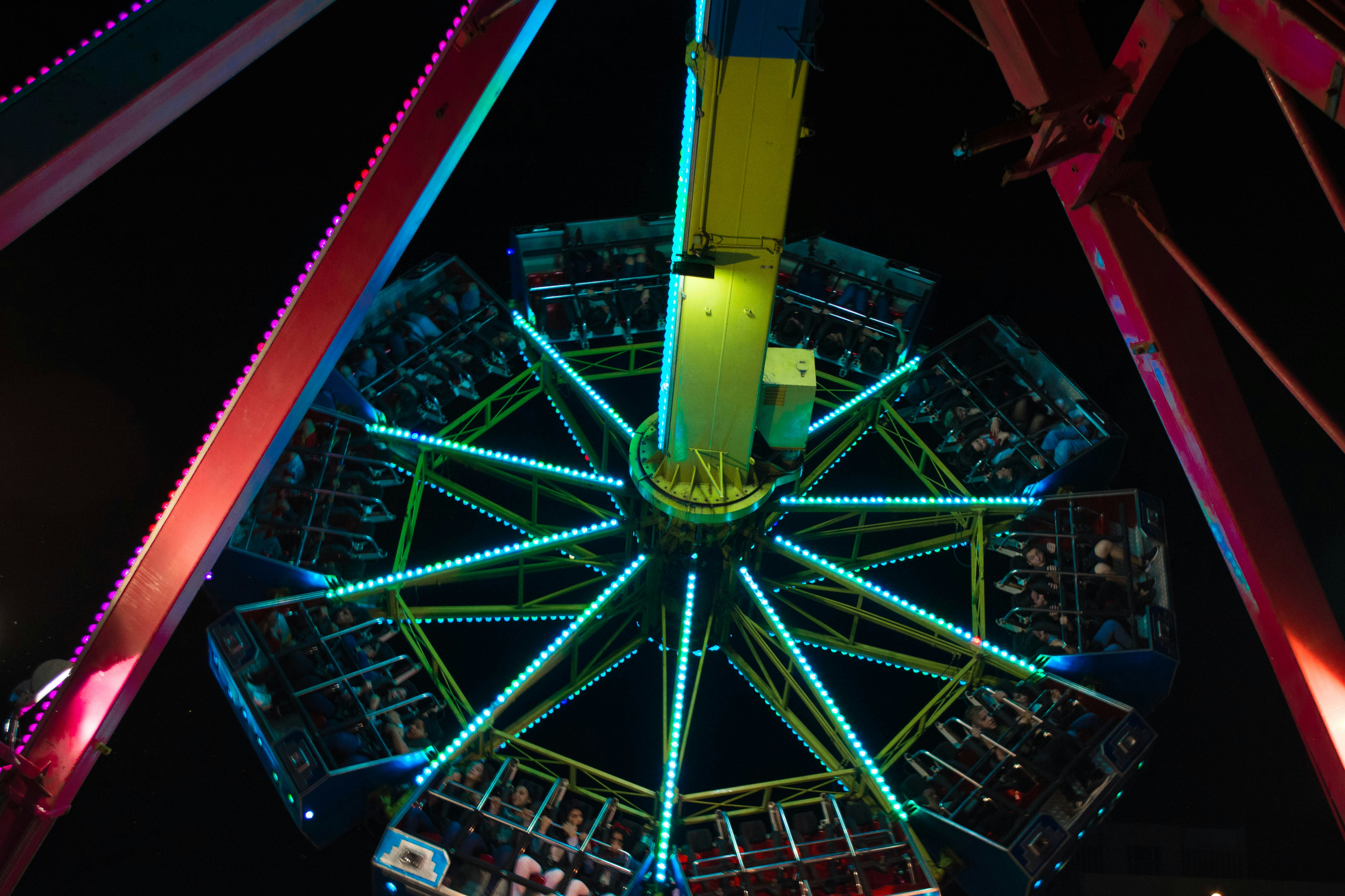 Neon-spoked Carousel: A Night in Circulation