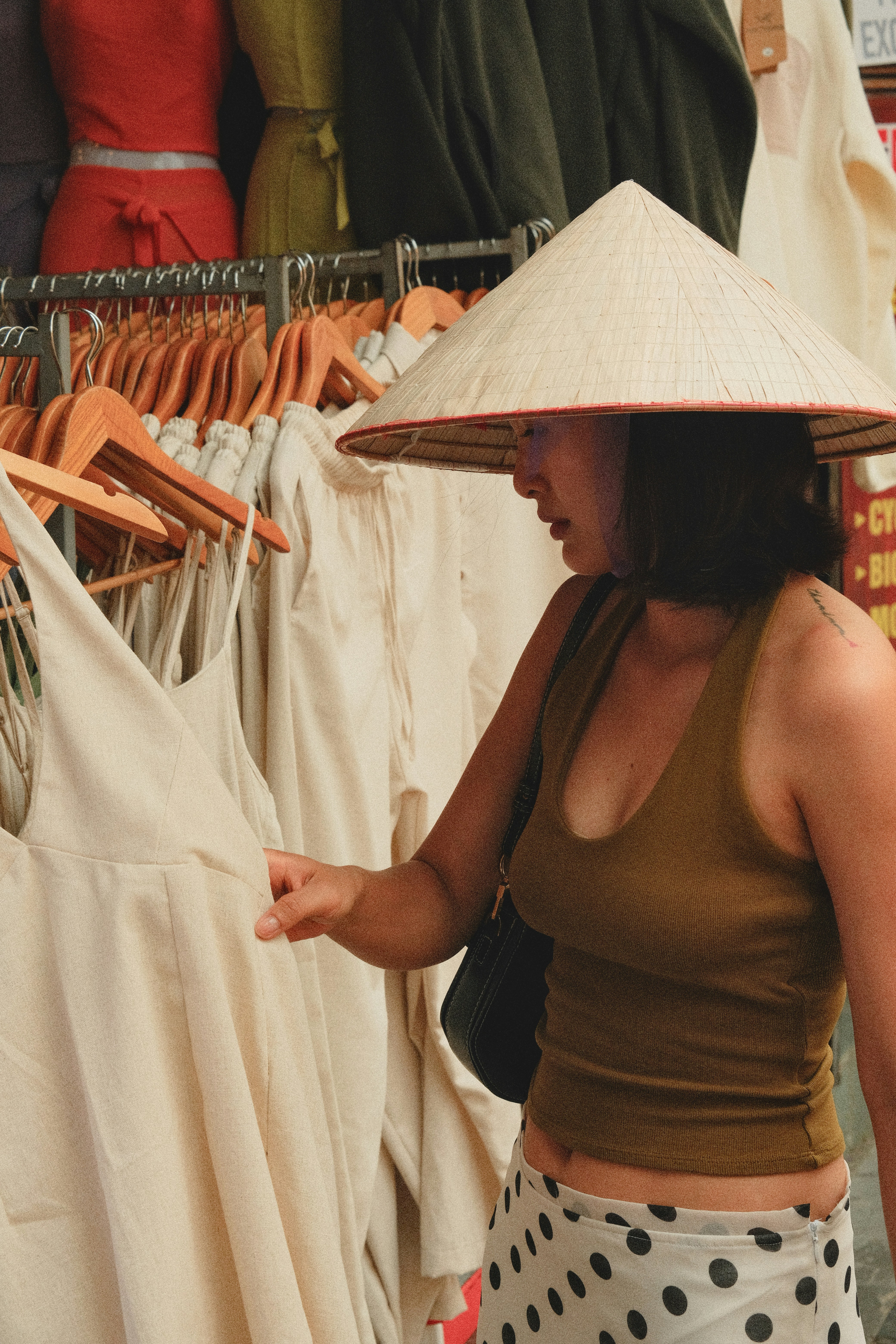 Vietnamese Market Moment: Sunhat and The Draped White Dress