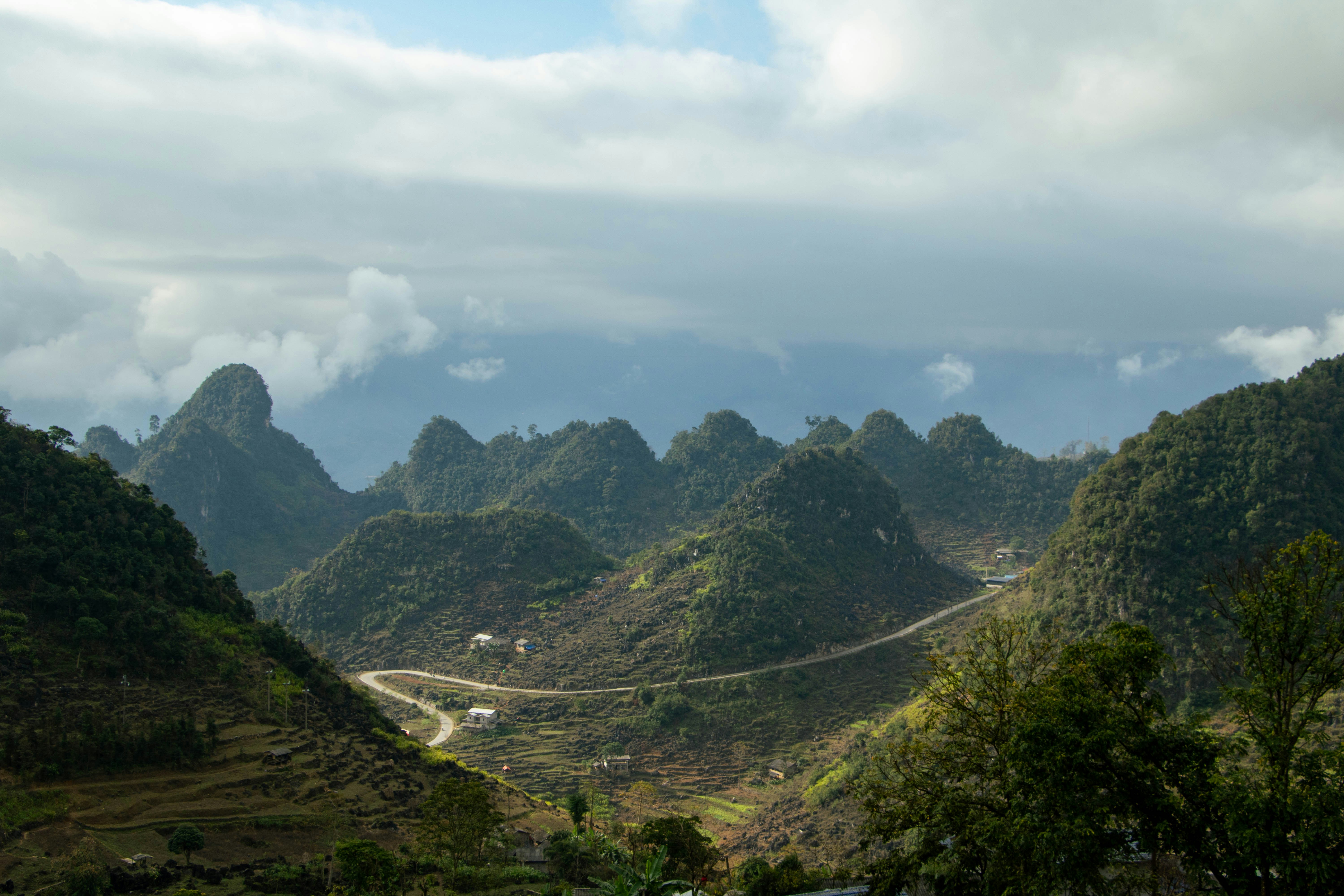 Mellow Valleys: Road Winding Through Karst Hills
