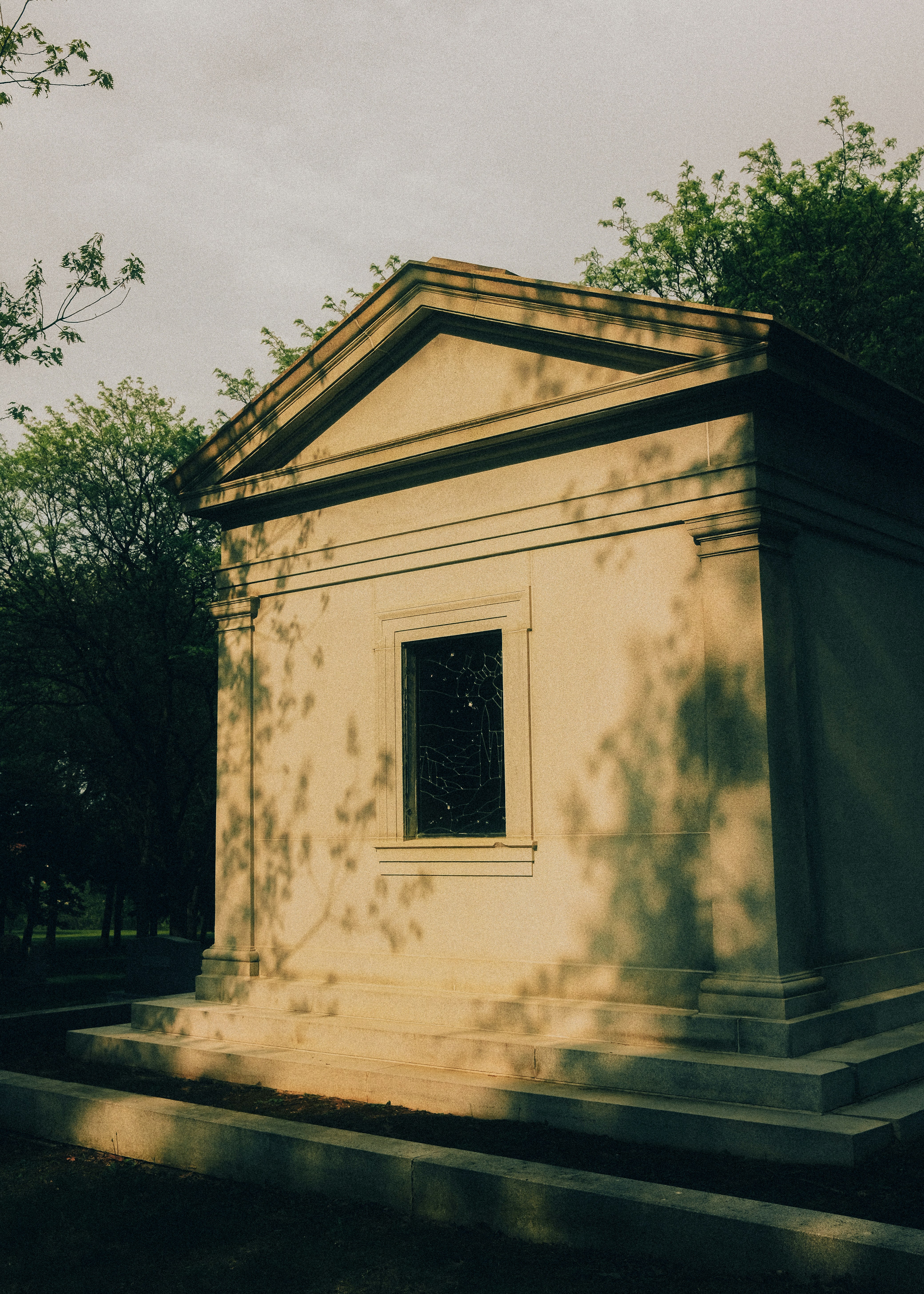 Temple of Light: Sunlit Tomb in the Park