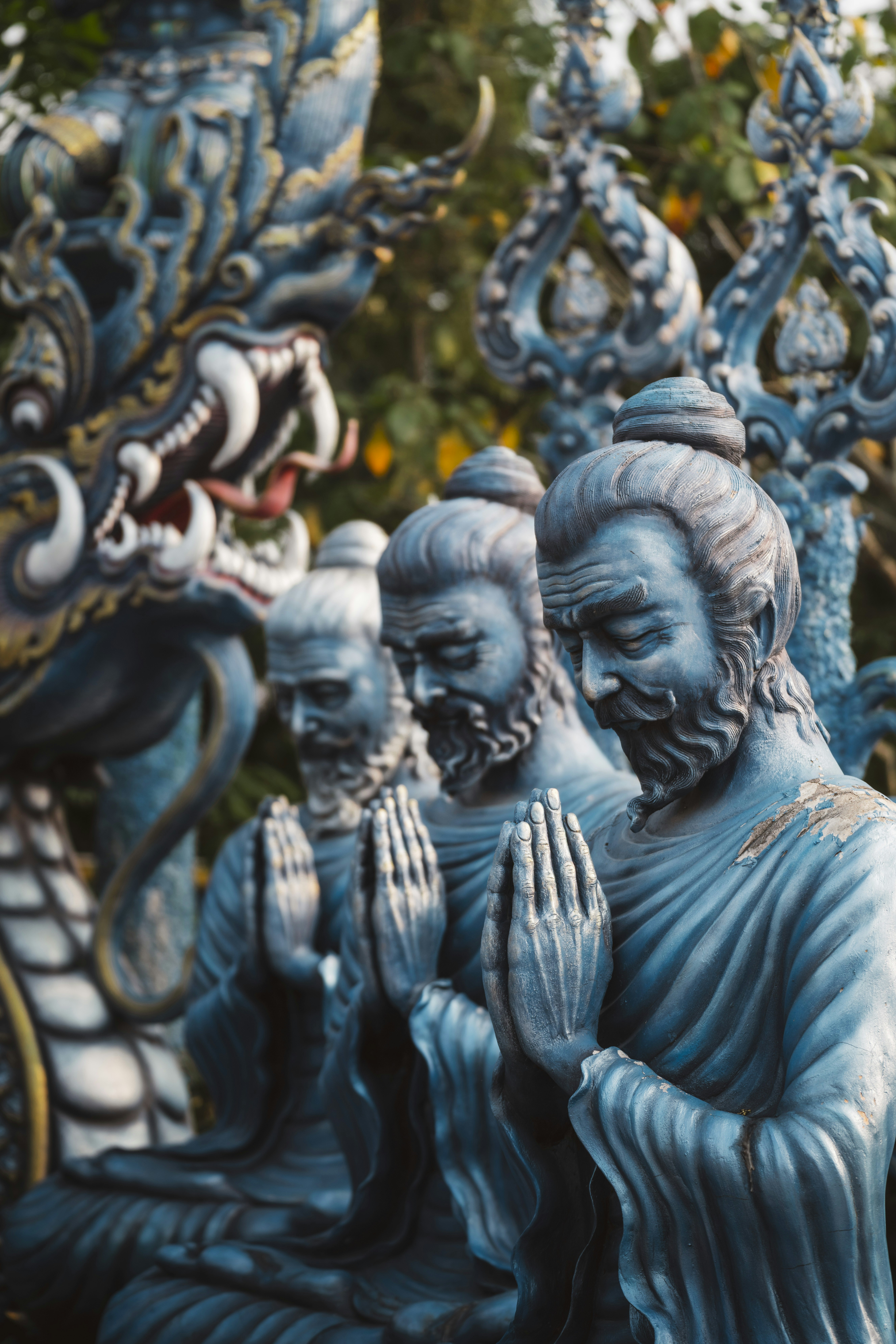 Monastic Resolve: Prayers in the Dragon's Shadow
