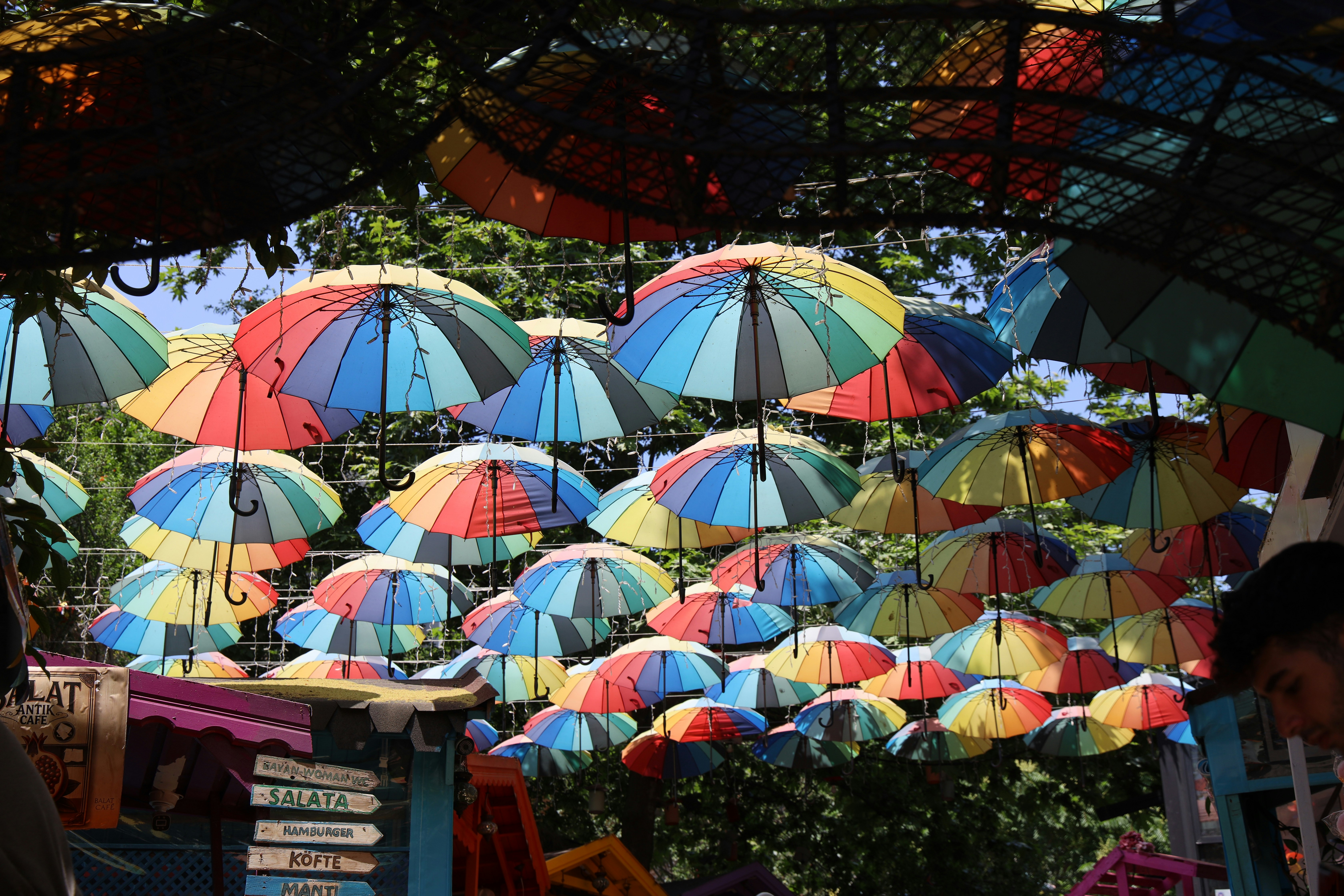 A Canopy of Color: A Sea of Market Umbrellas