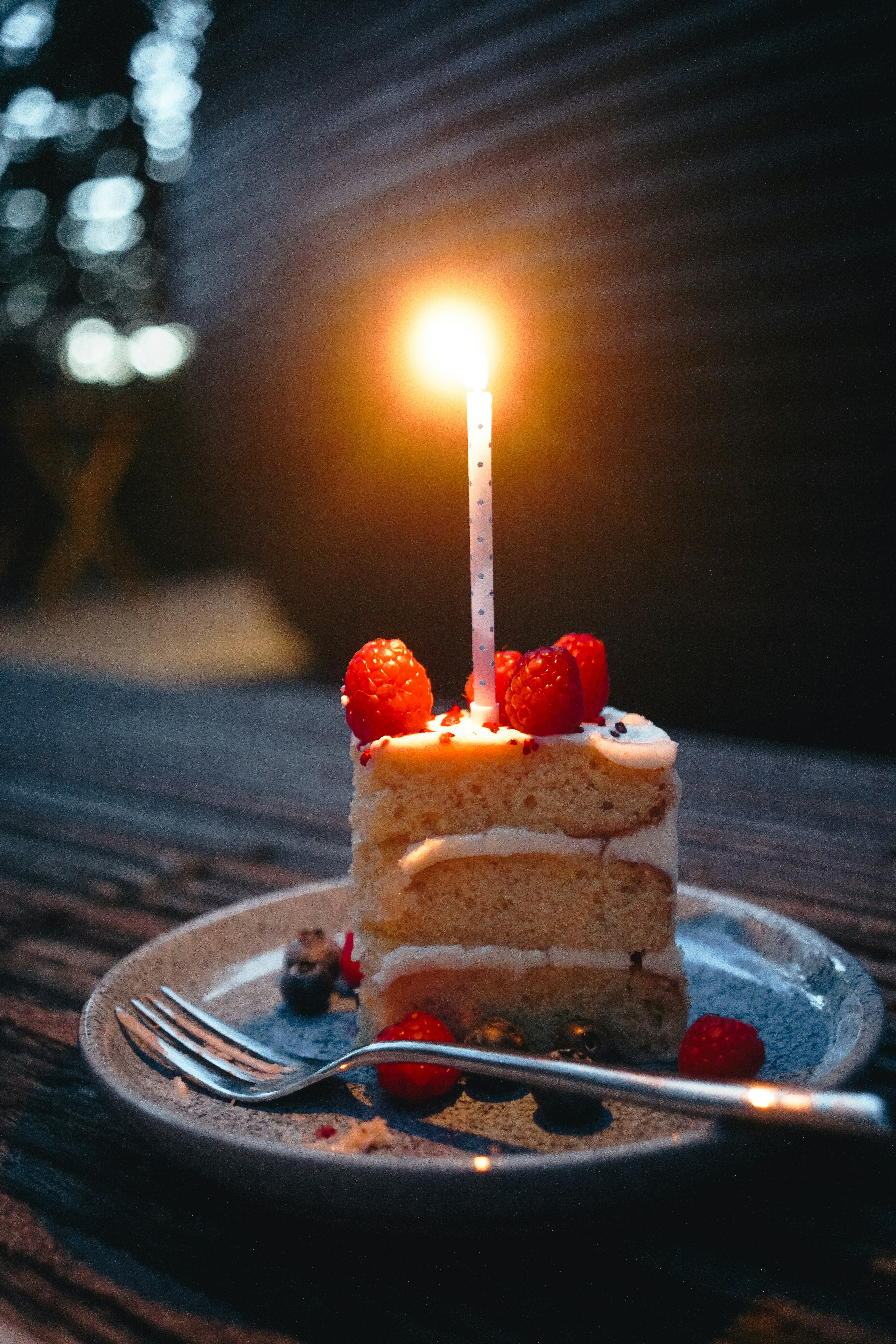 One Candle, A Slice of Night: Raspberry Cake Glow