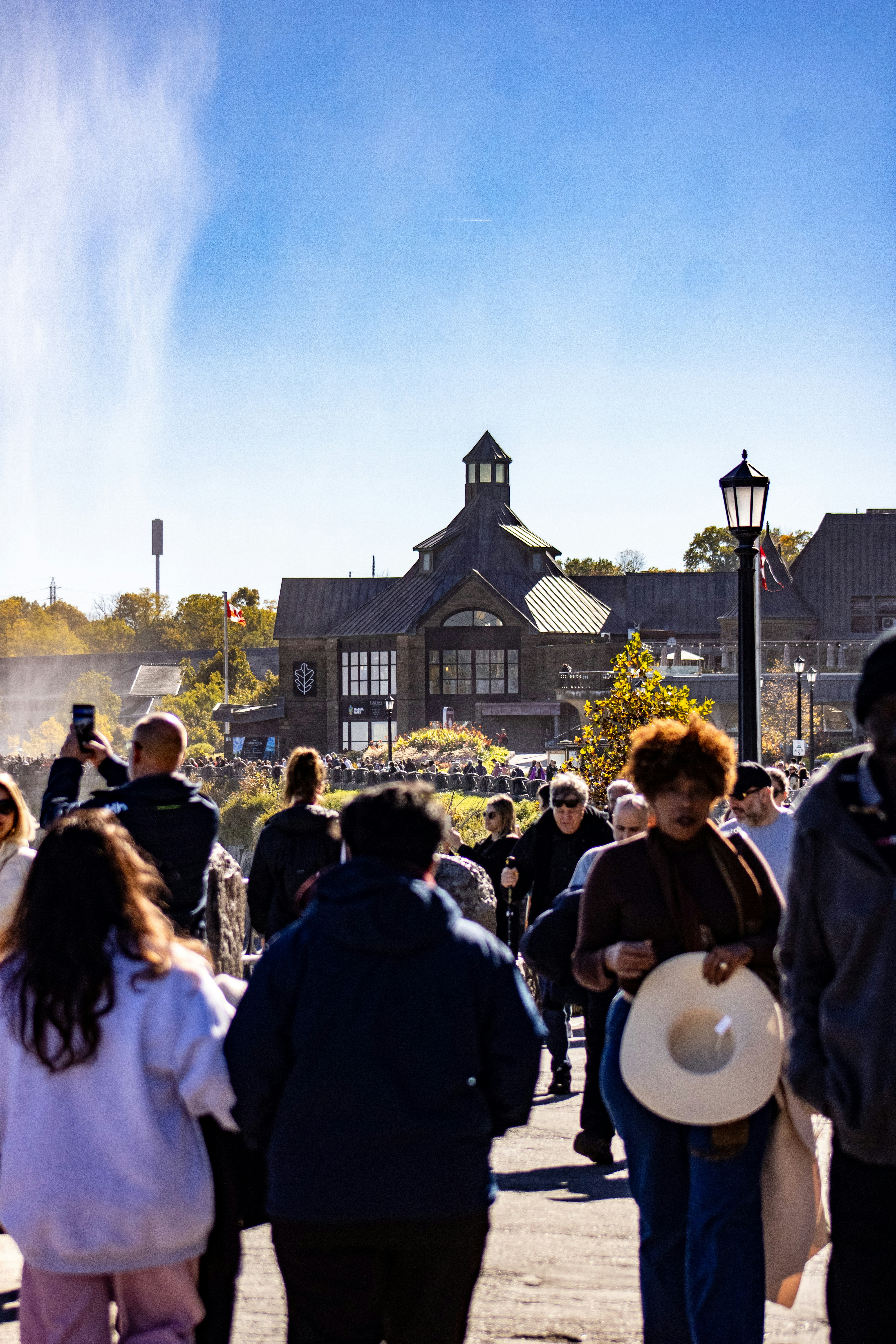 Bustling Plaza Before a Stone Municipal Center