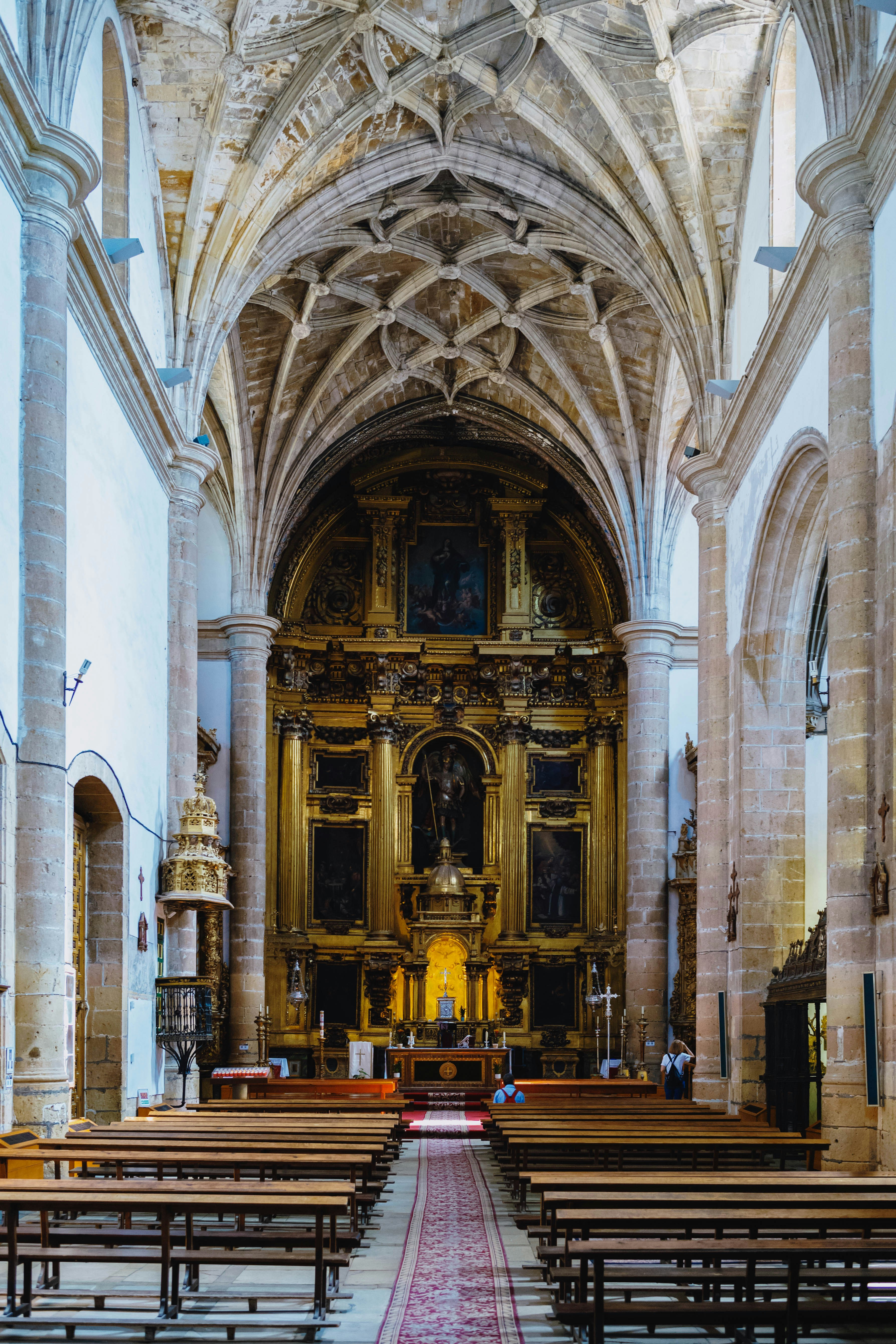 Cathedral Nave: Vaulted Ribbing Reaching Toward Light
