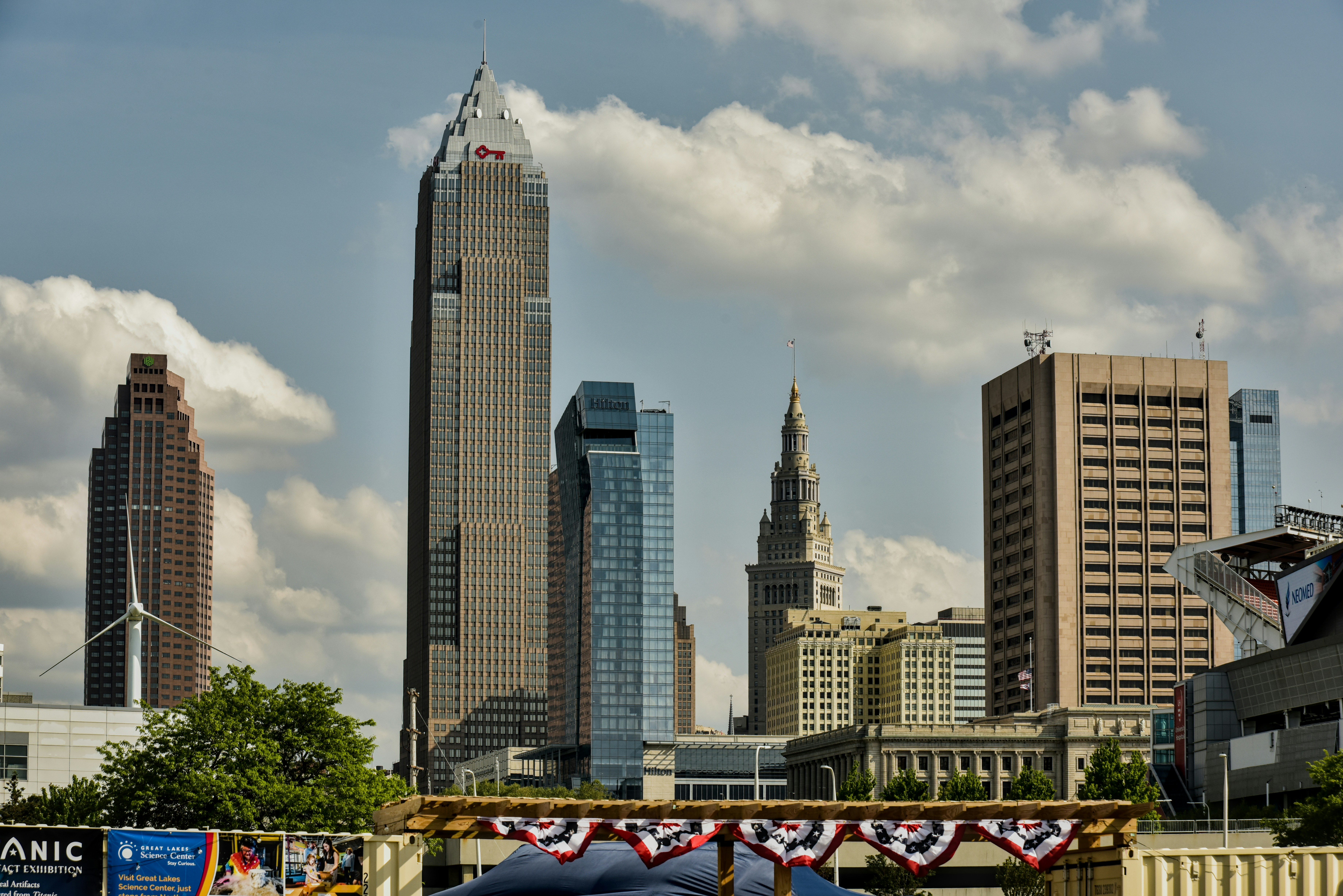 Skyline Sentinel: The Central Tower Pierces the Cloudscapes
