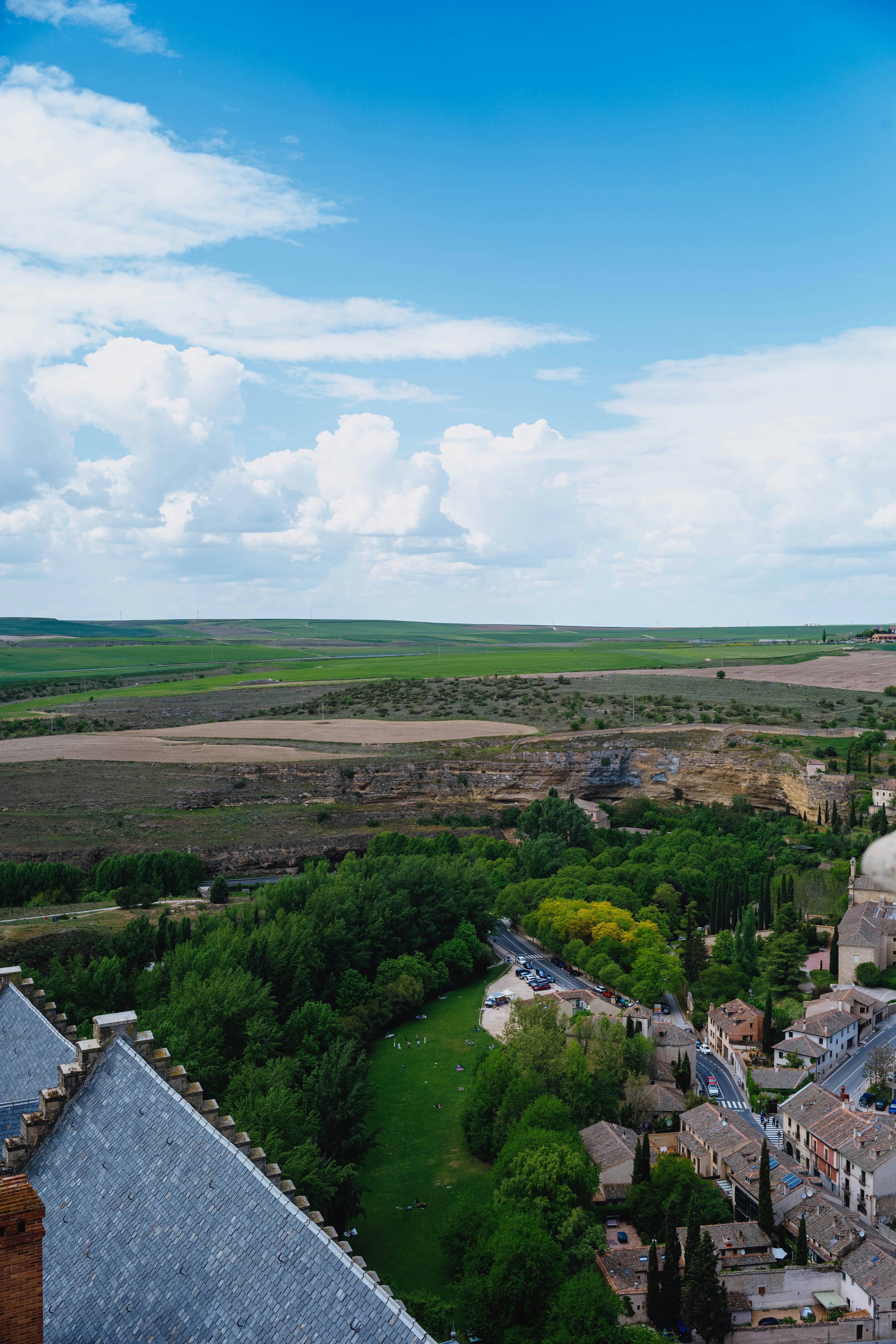 Overlooking the Ridgetop Village as Fields Meet the Sky