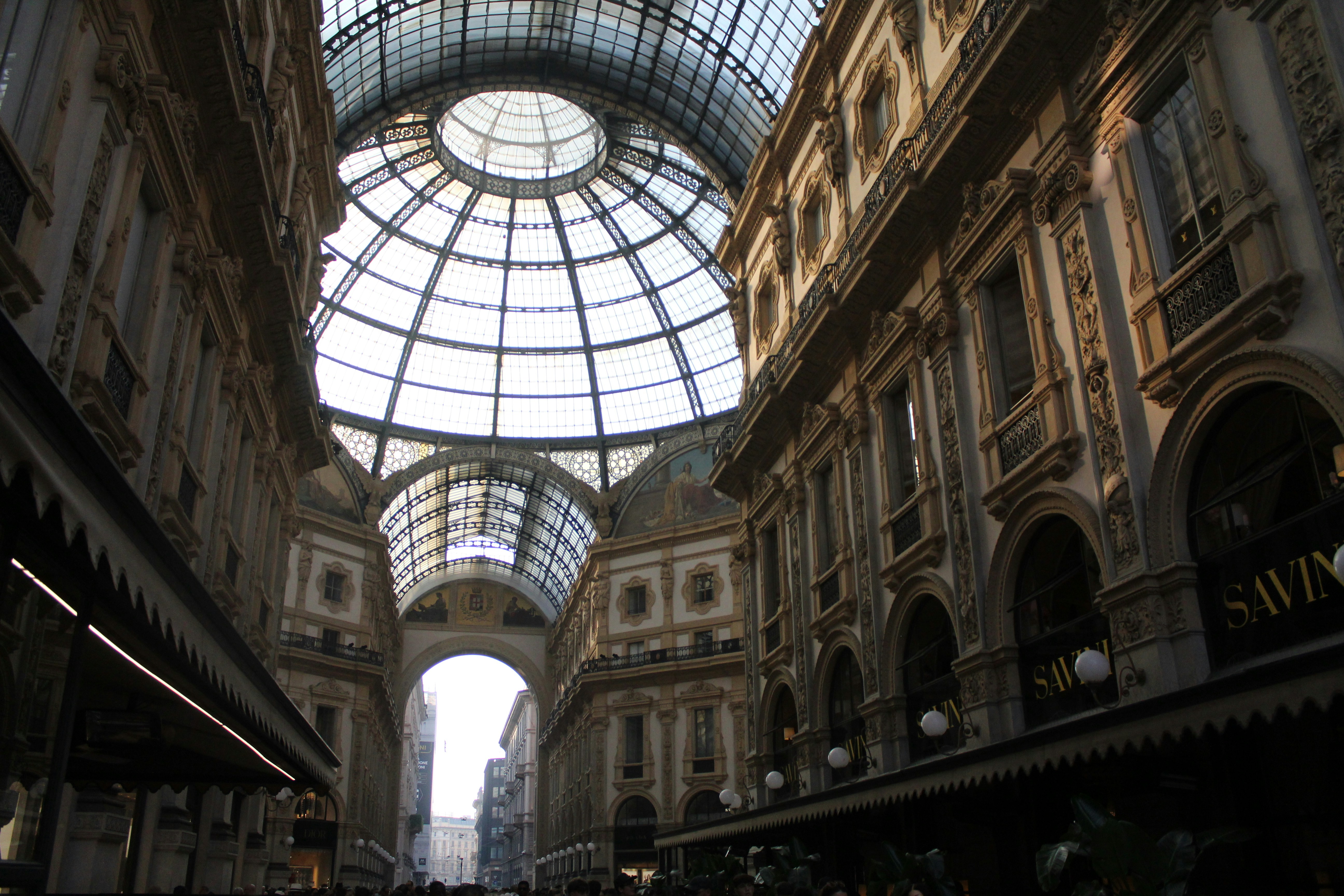 Glass Dome Atria: Light Filtering Through an Elegant Mall Arcade