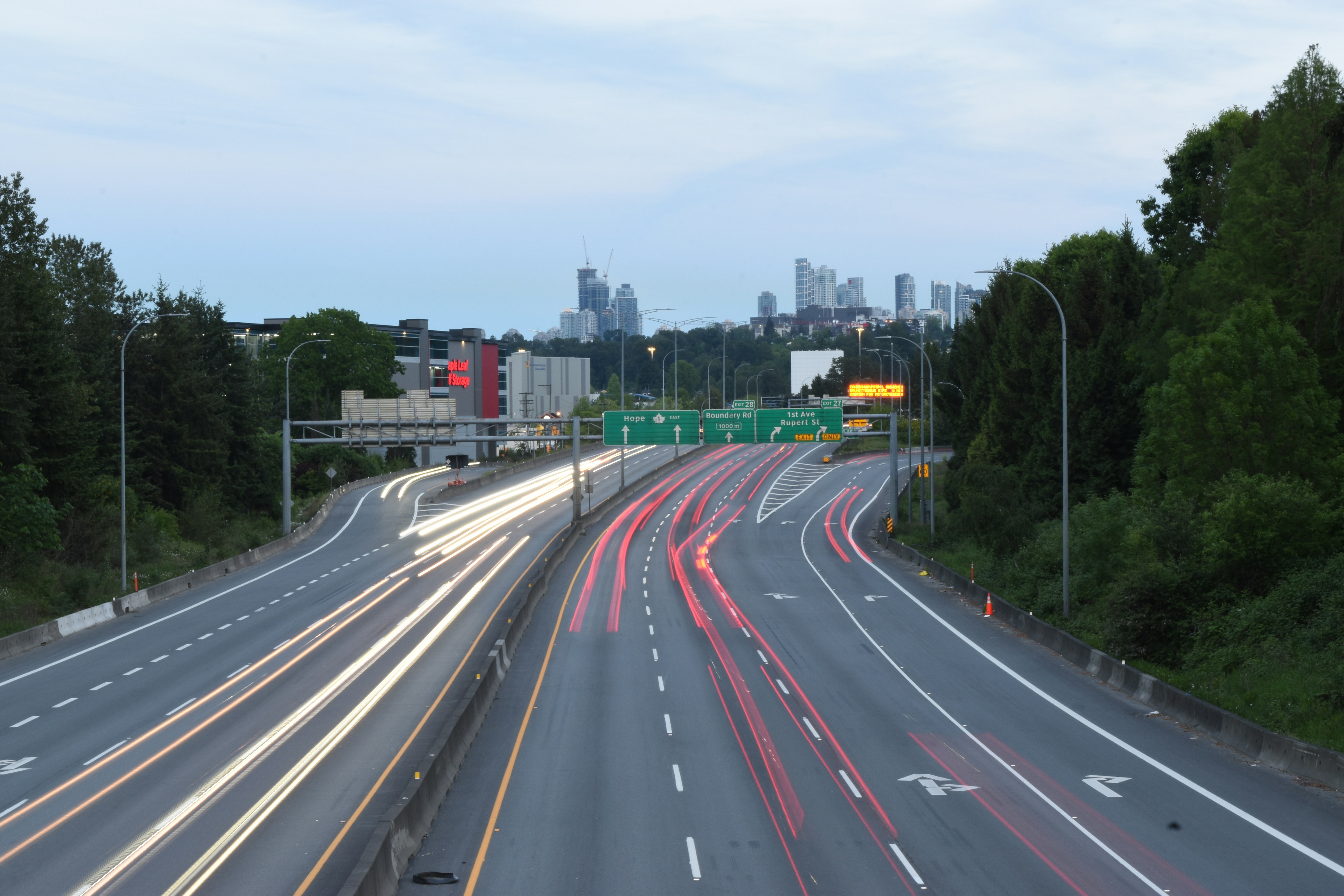 Citybound Lights: A Long Exposure Over a Busy Route