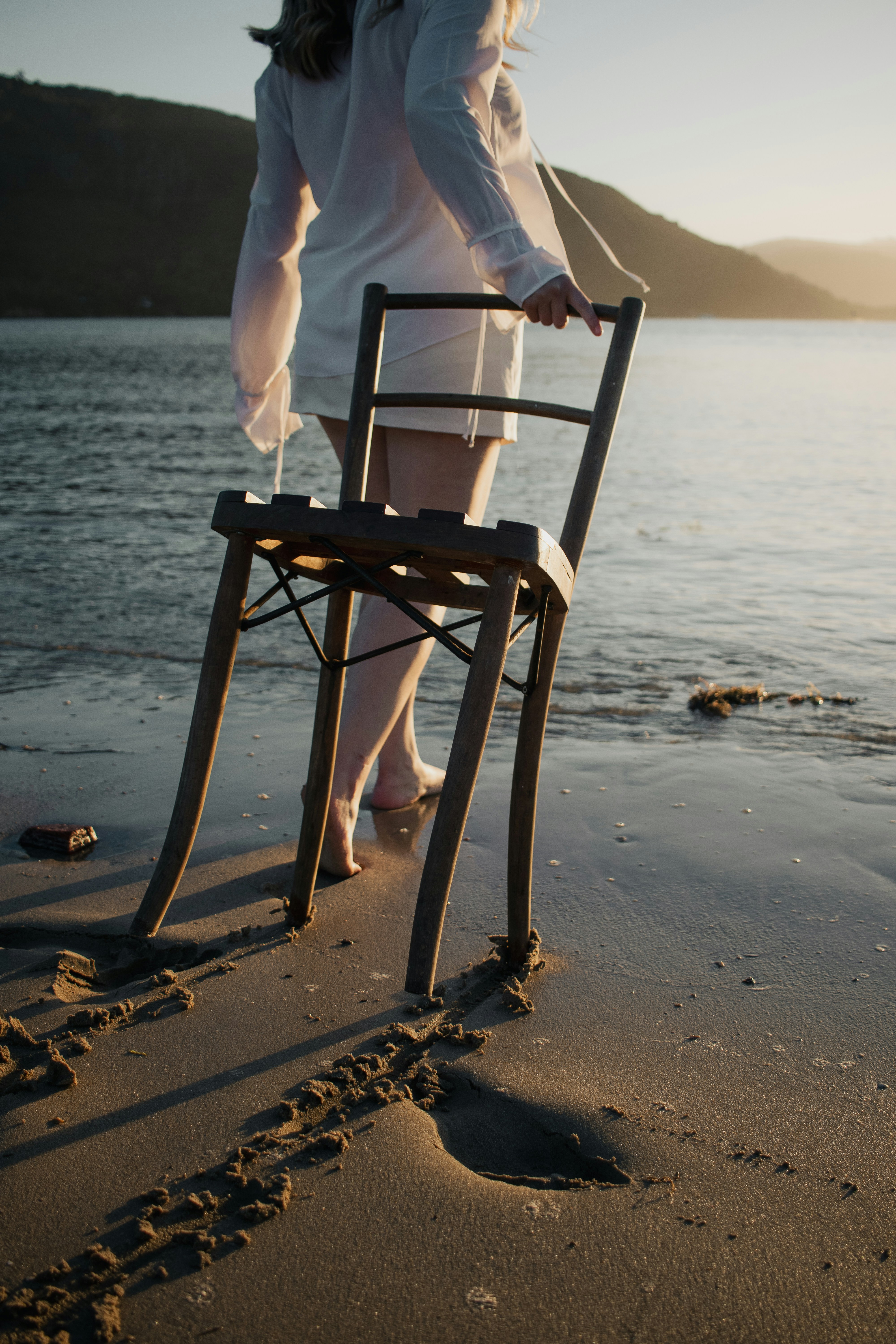 Chair at the Edge: A Quiet Shore Portrait