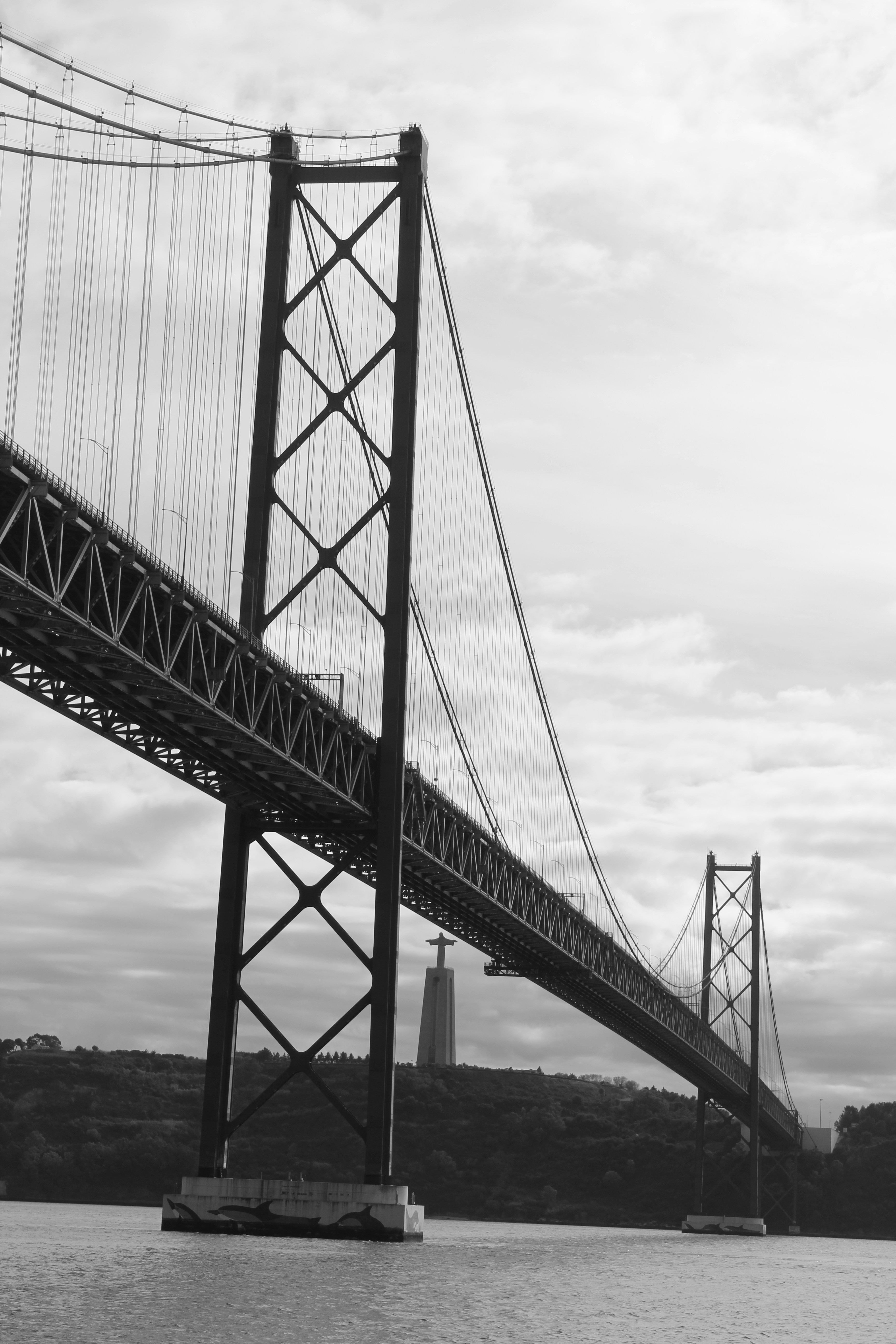 Steel Ribbon over Water: A Black-and-White Tribute to the Bay Bridge