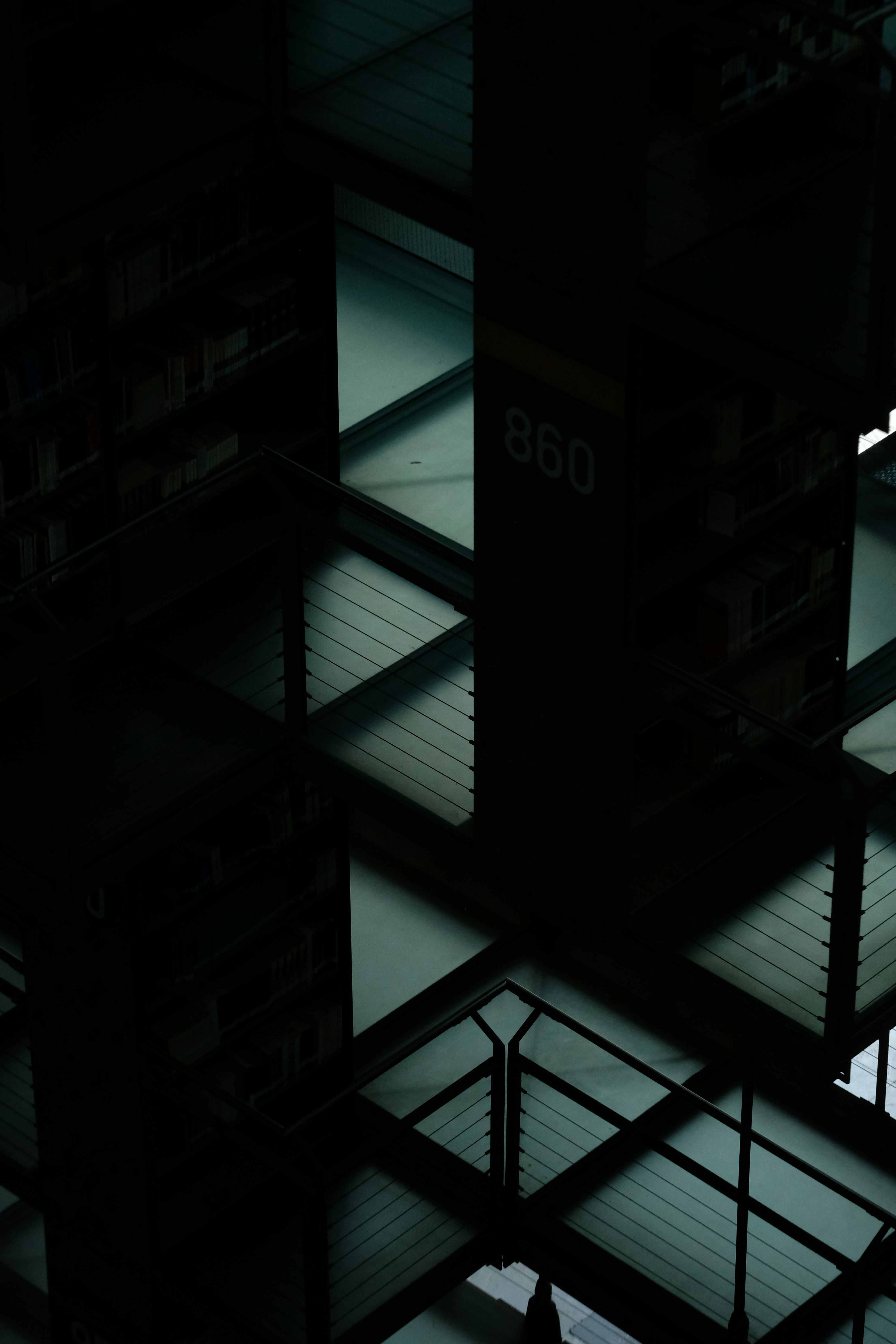 Architectural Shadows: A Glimpse Through Concrete Lattices