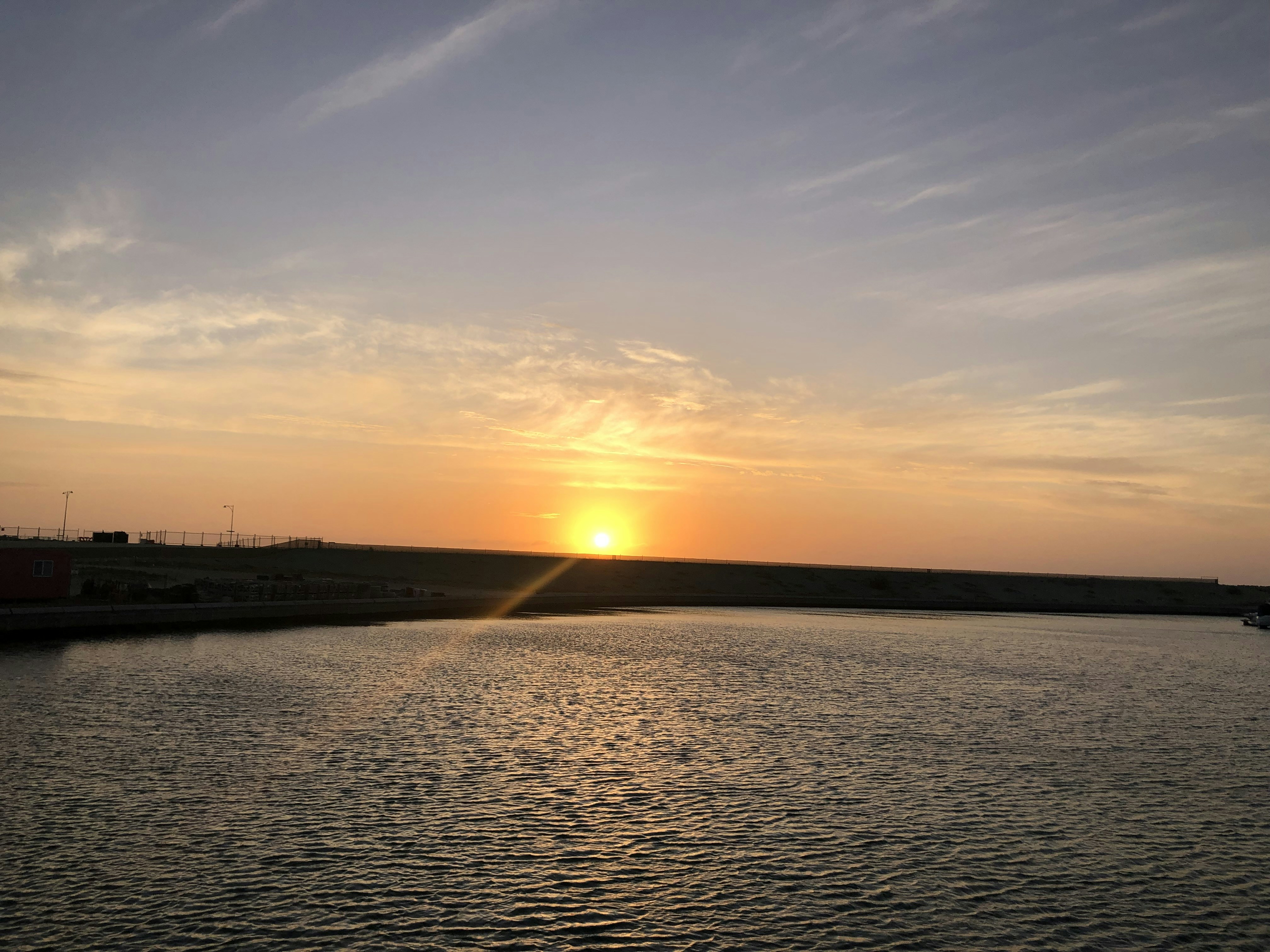 Quiet Horizon: Sunset Over Calm Waters