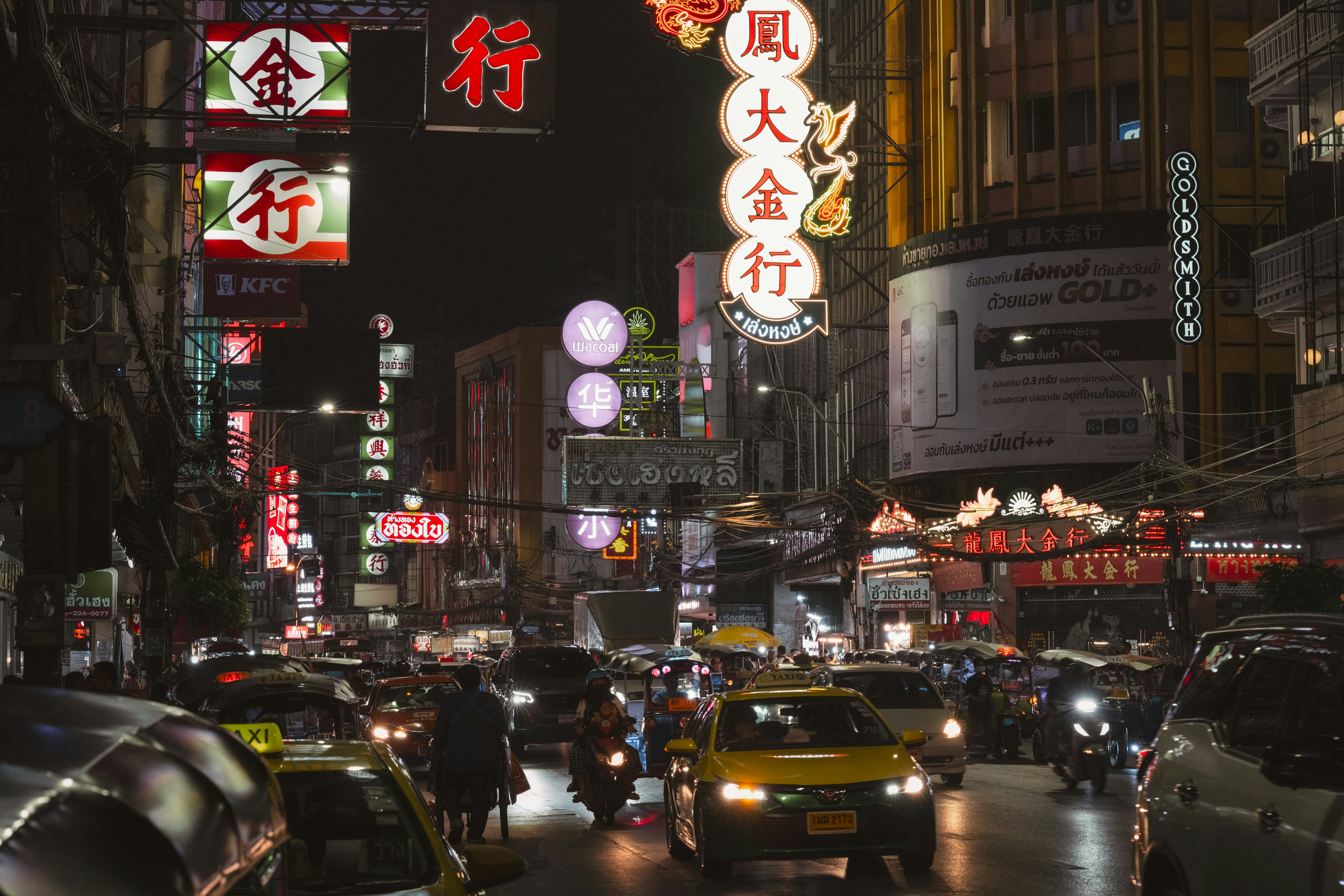 Neon Pulse: Night Flight Through a Crowded Crossroads