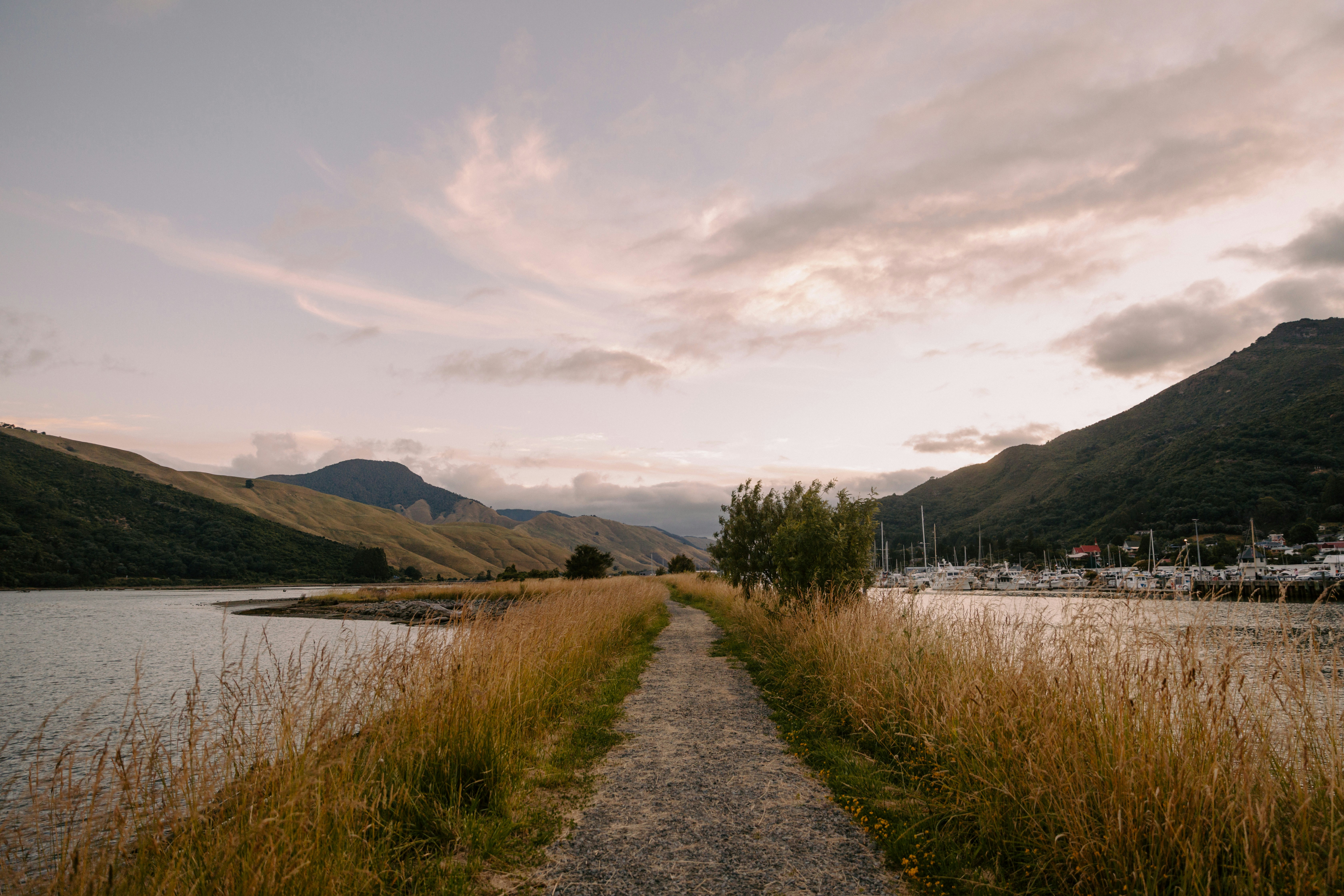 Path to the Fjord: A Quiet Channel Between Hills