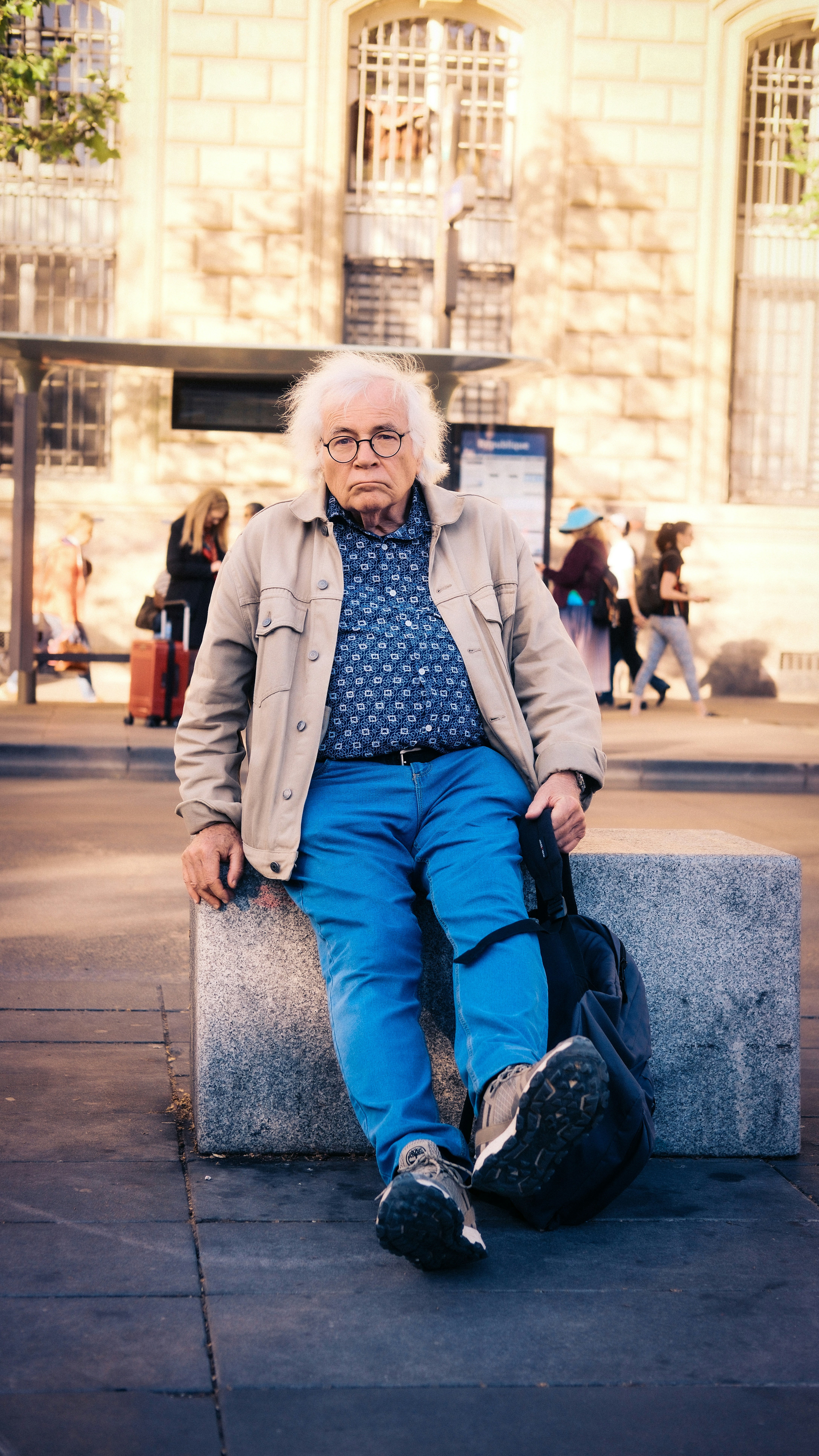 Elder Street Portrait: A Quiet Moment on a Park Bench