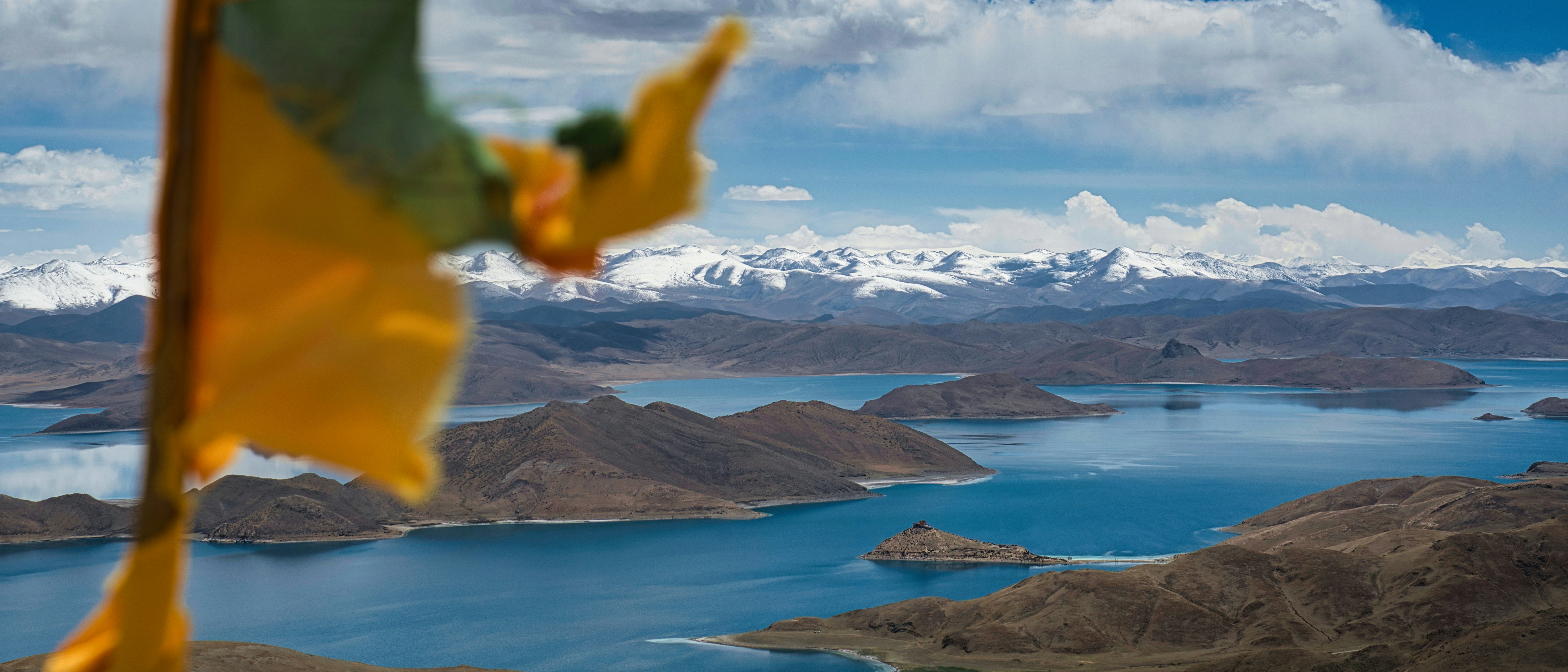 Glacial Blue Deltas: Aerial View Across The Andes Lake System