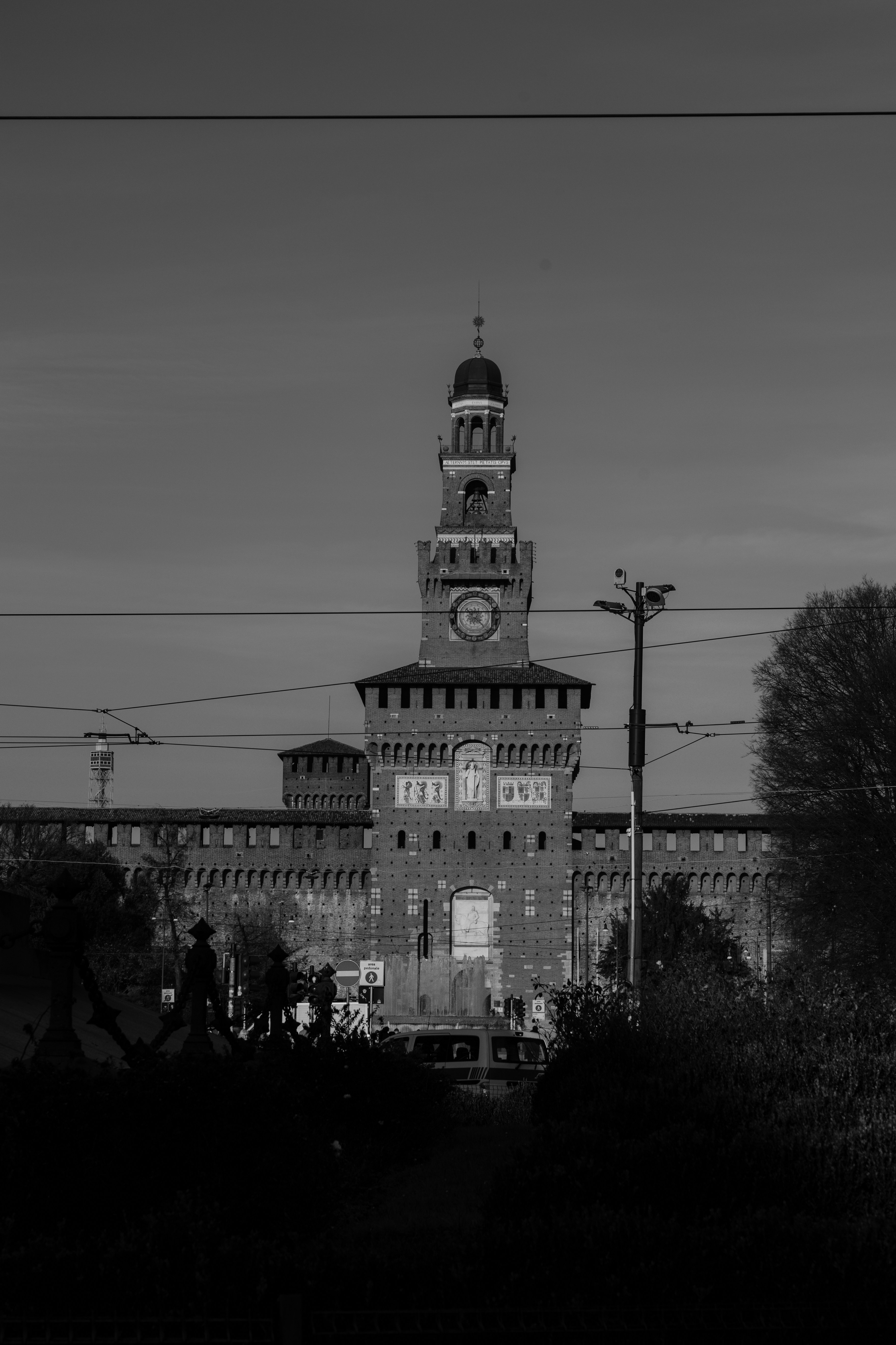 Clocktower Sentinel: A Mono Portrait of the City Gate