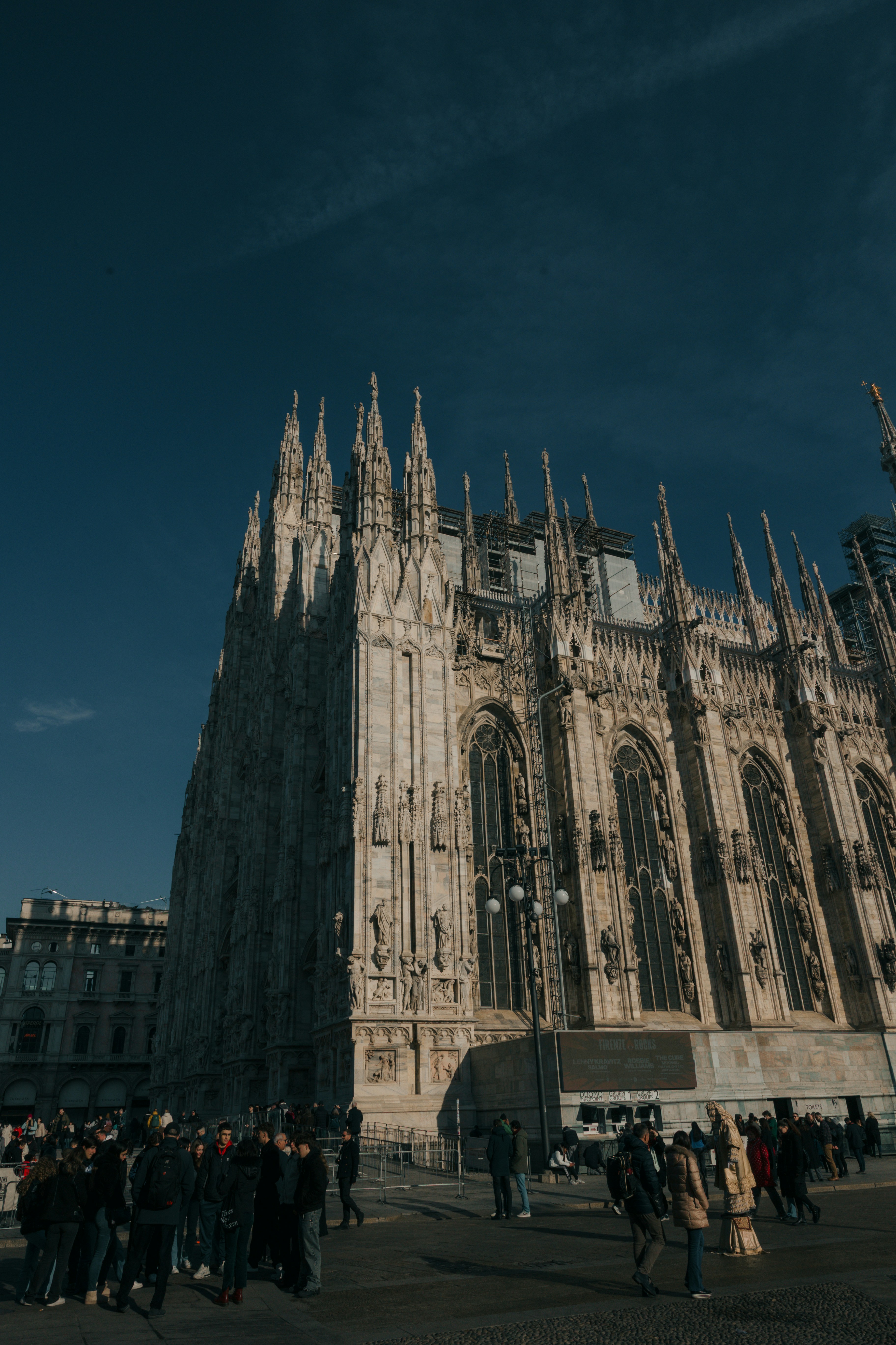 Gothic Monument in the Light: Crowds at the Cathedral Facade