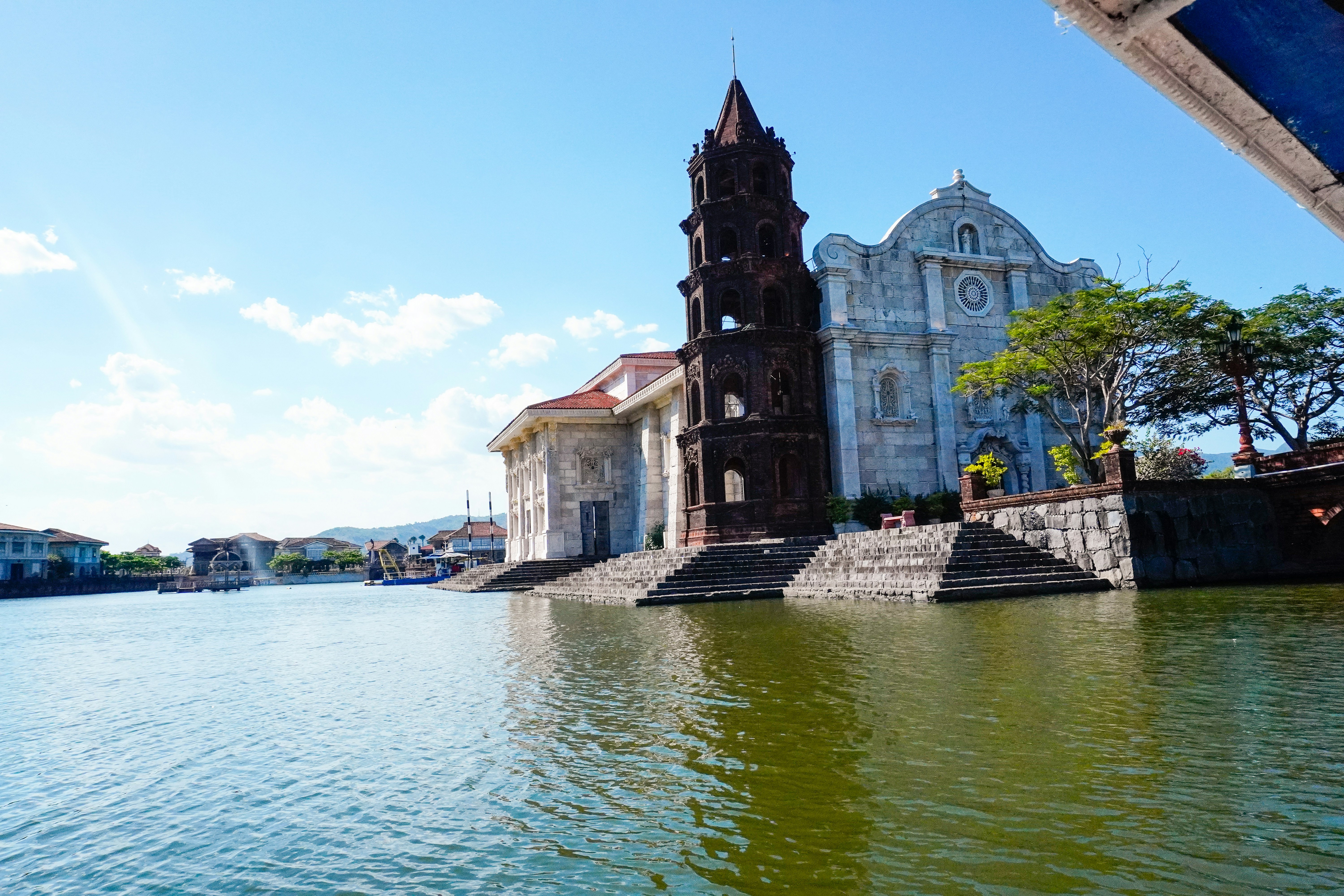 Harbor Basilica at Dusk: A Towering Echo by the Water