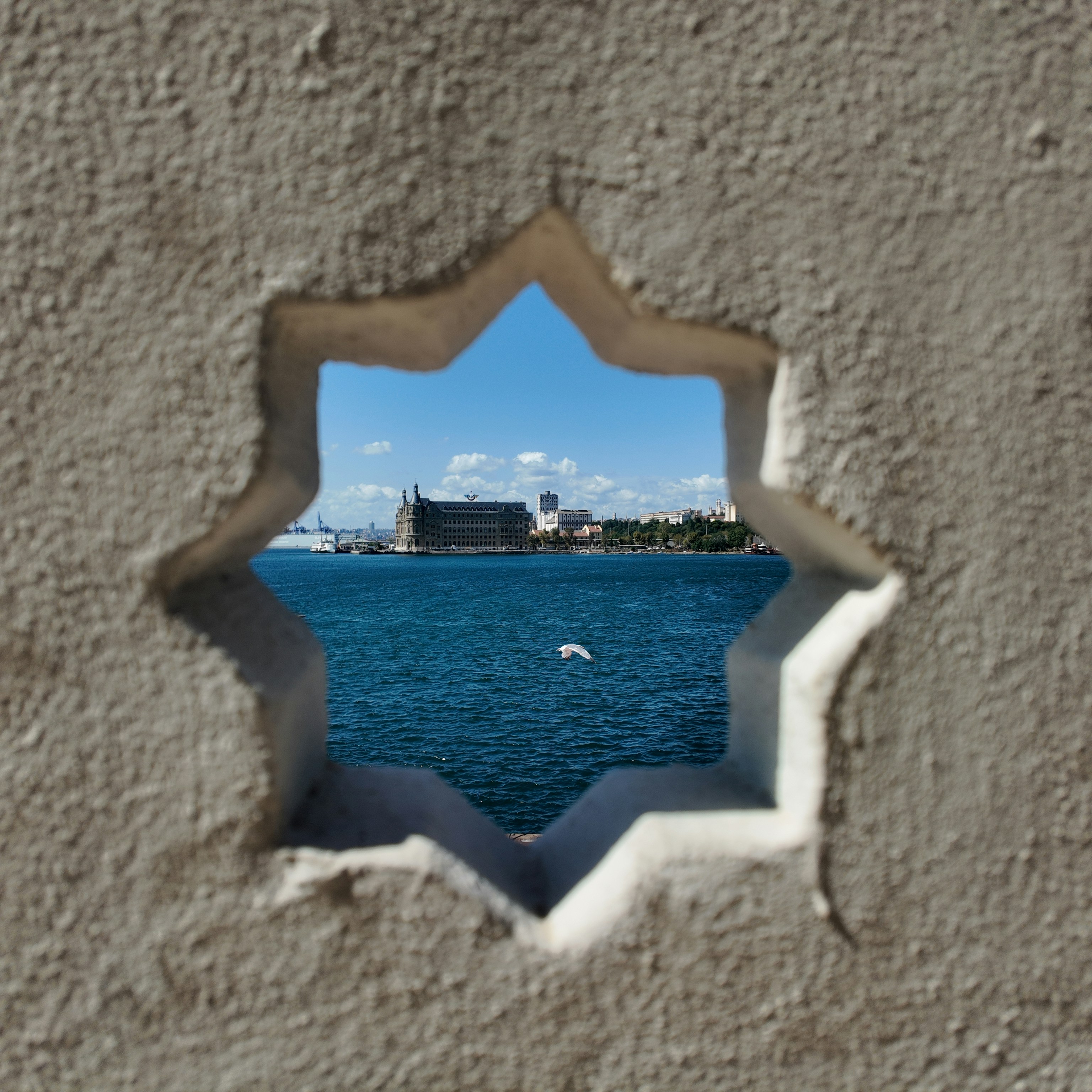 Harbor through a Star-Shaped Teardrop in Concrete