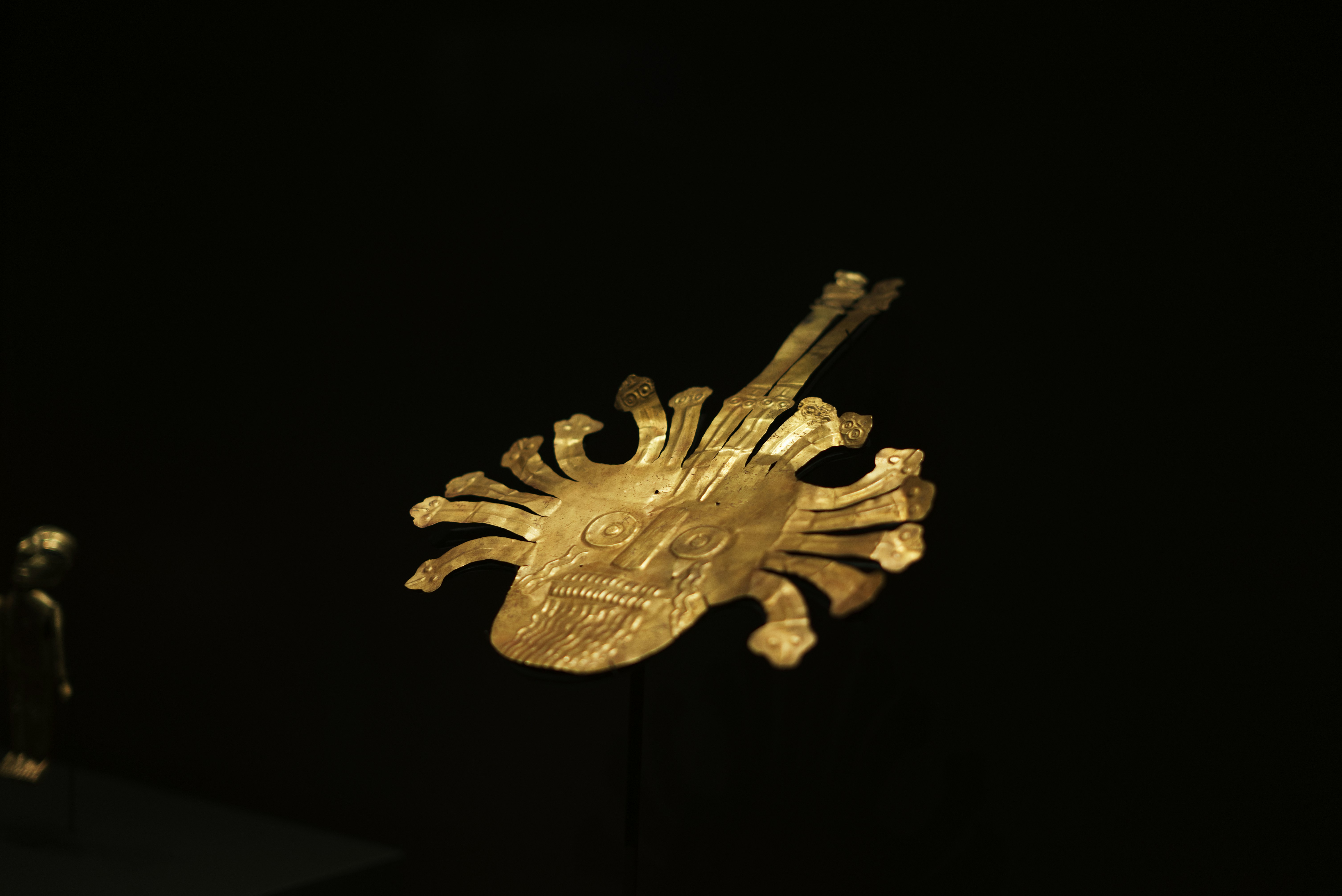 Gold Sun Emblem Adrift in Darkness