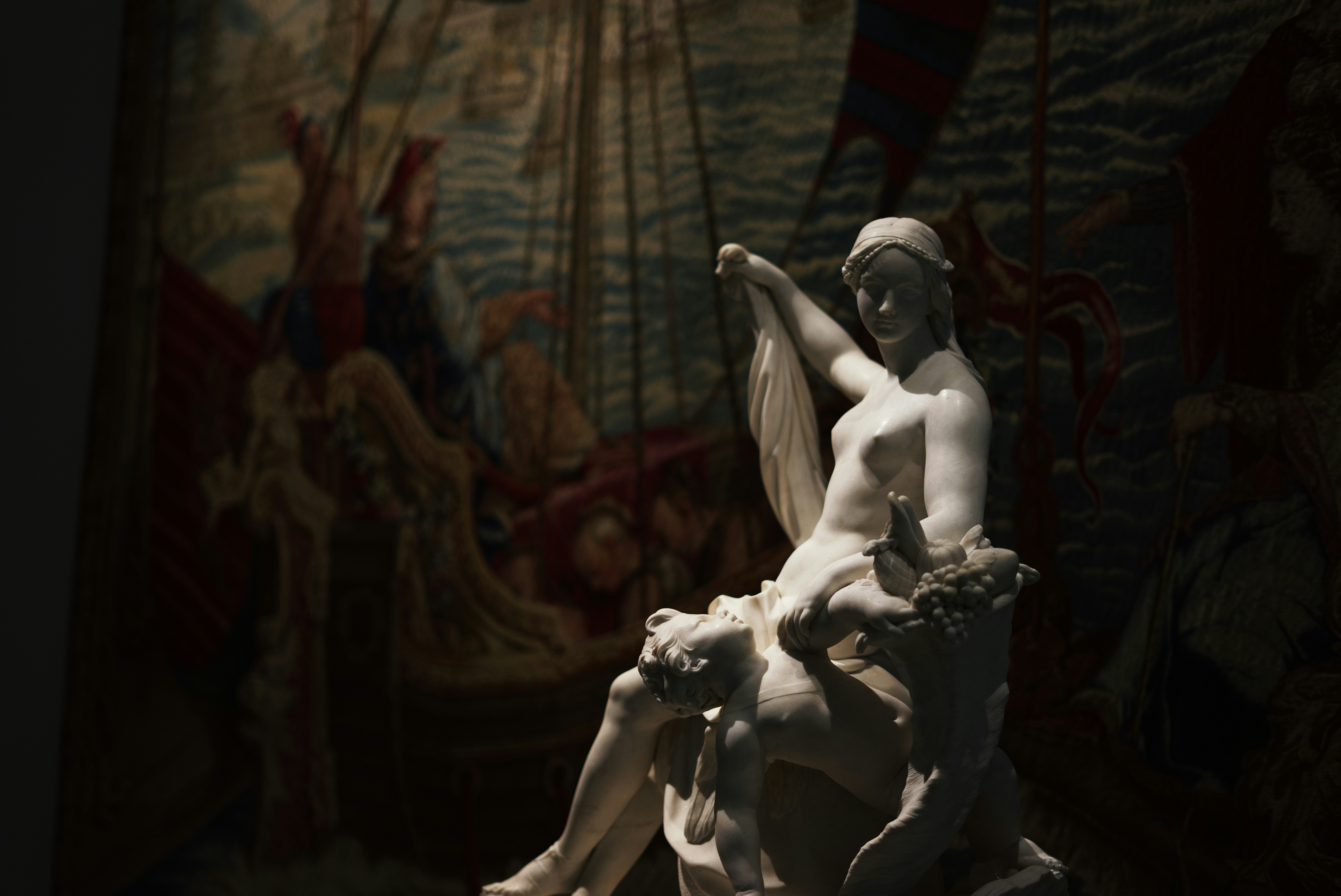 Silhouette of Marble Resolve: A Heroic Whisper in Dim Light