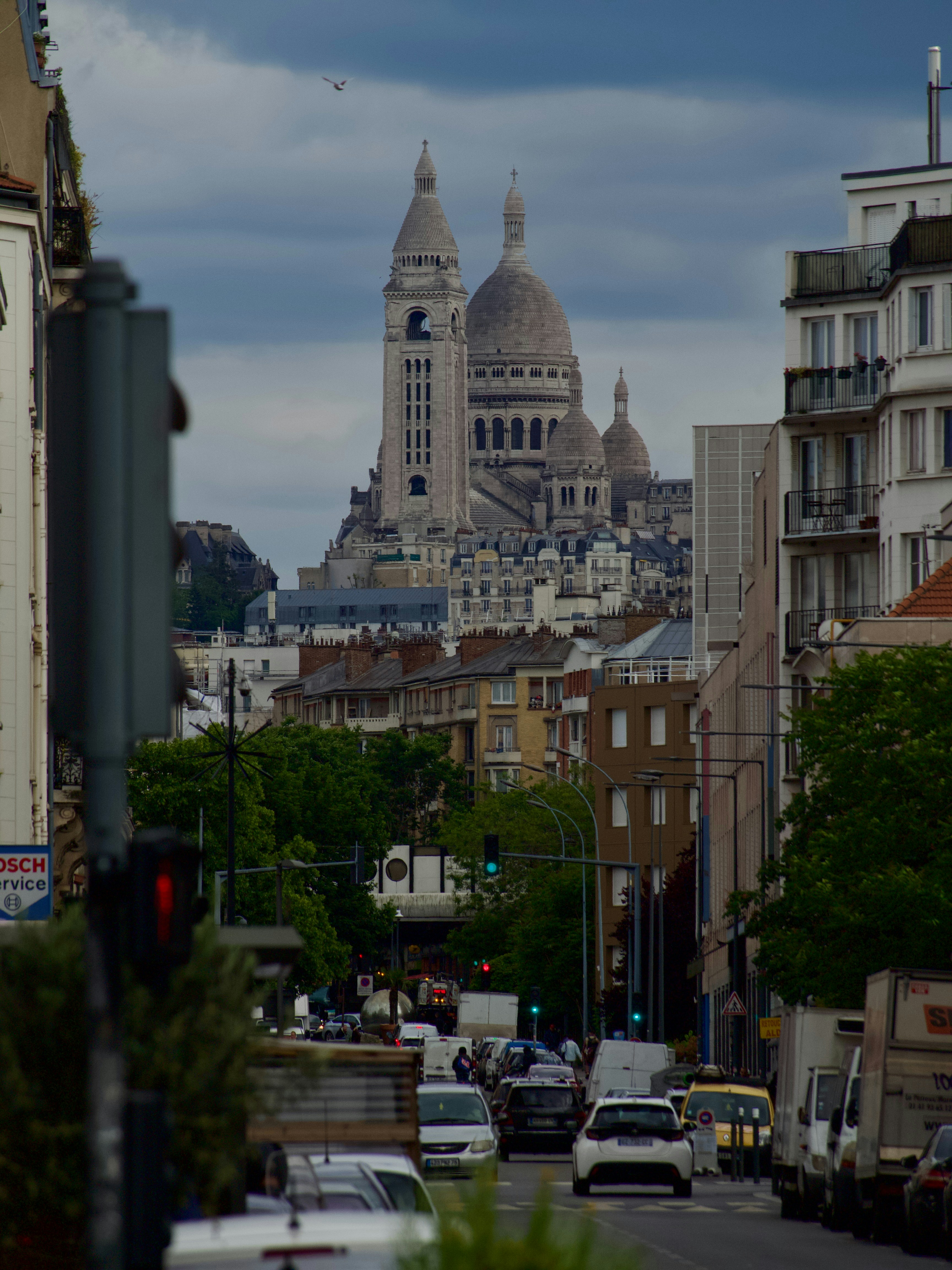Sacred City Far Above a Parisian Avenue