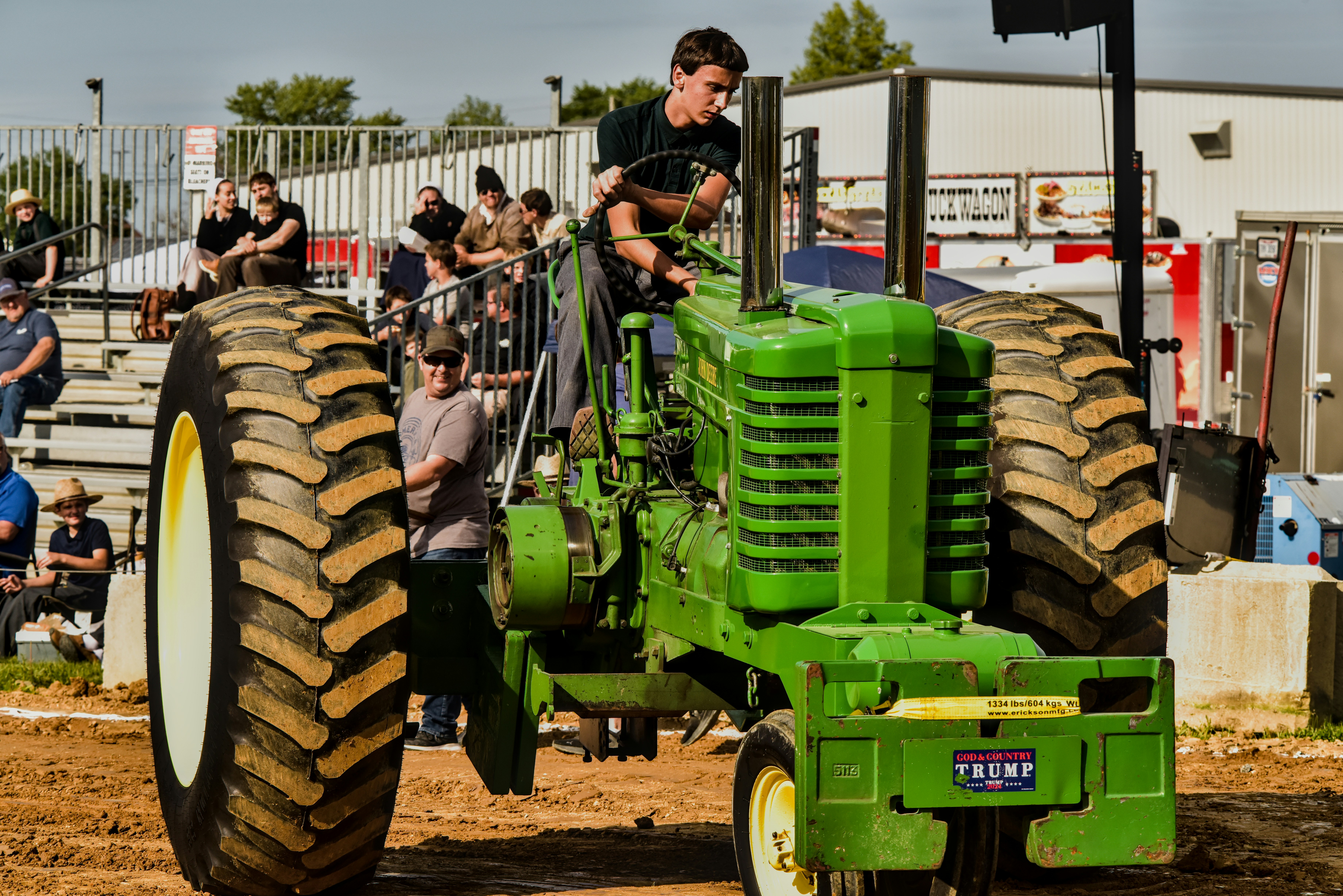 Green Giant on the Dirt: Farmer’s Tractor Tug at the Fair