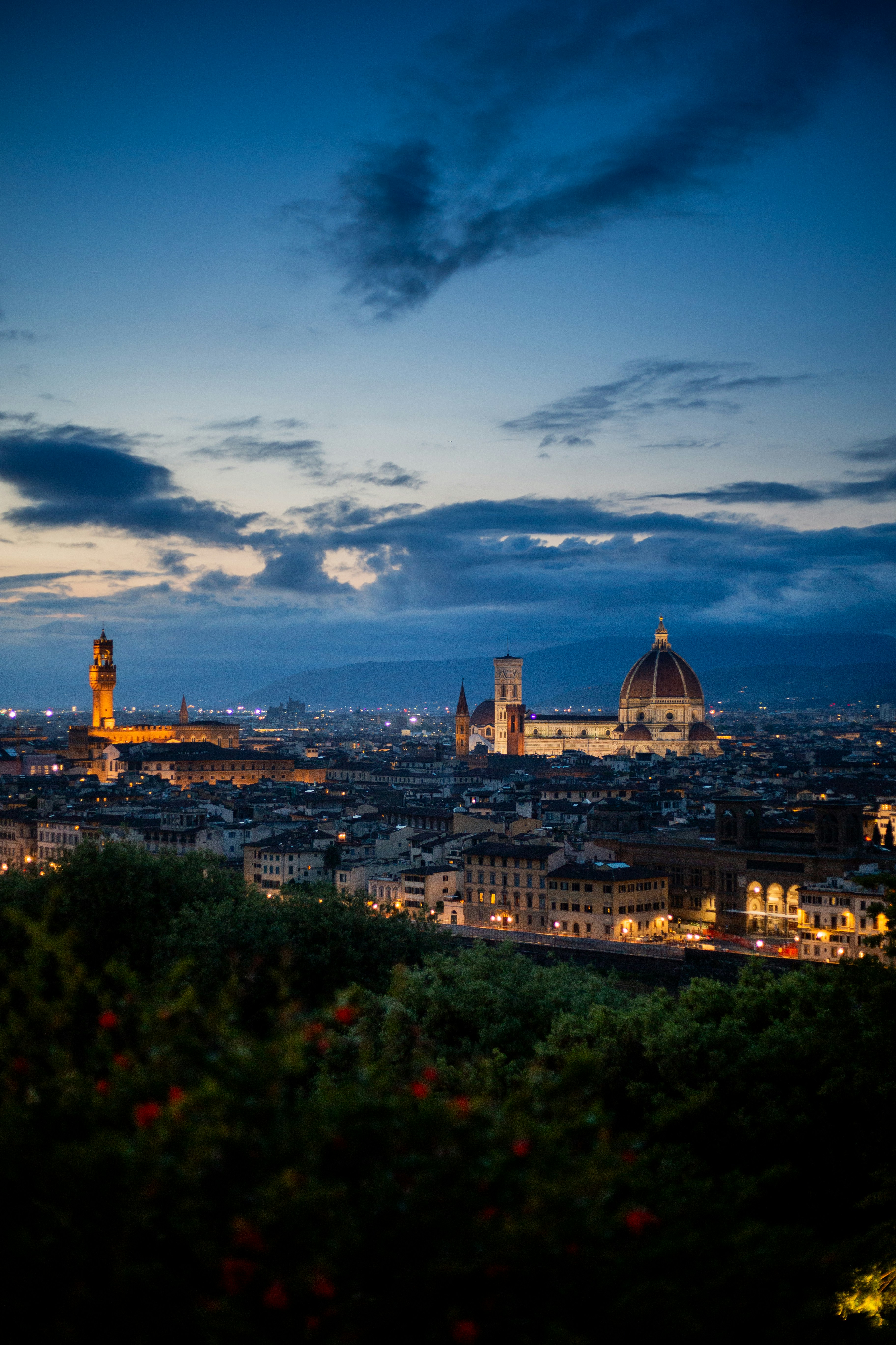 Florentine Skyline at Dusk: The Cathedral and City Lights