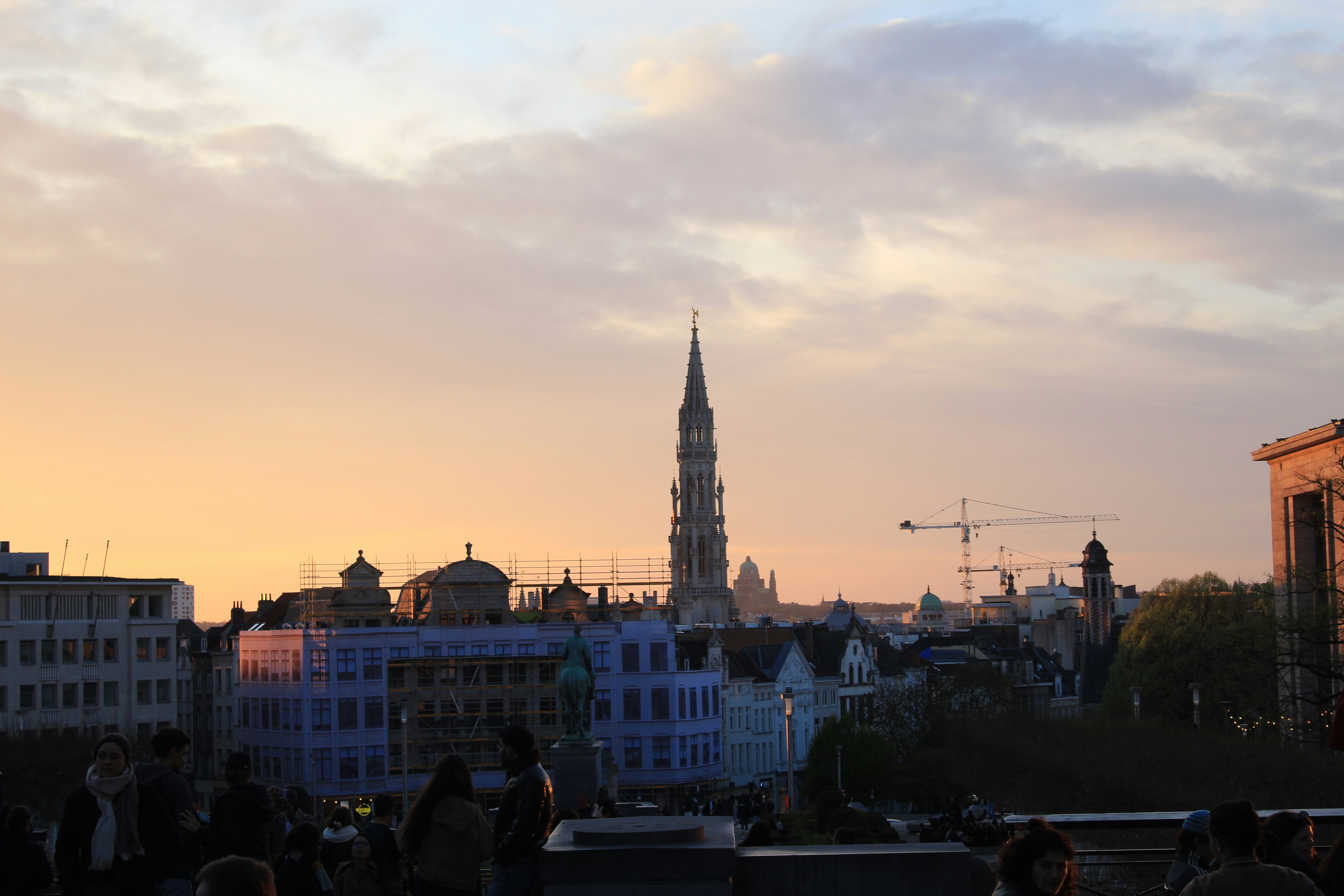 Golden Hour Over a Historic Skyline
