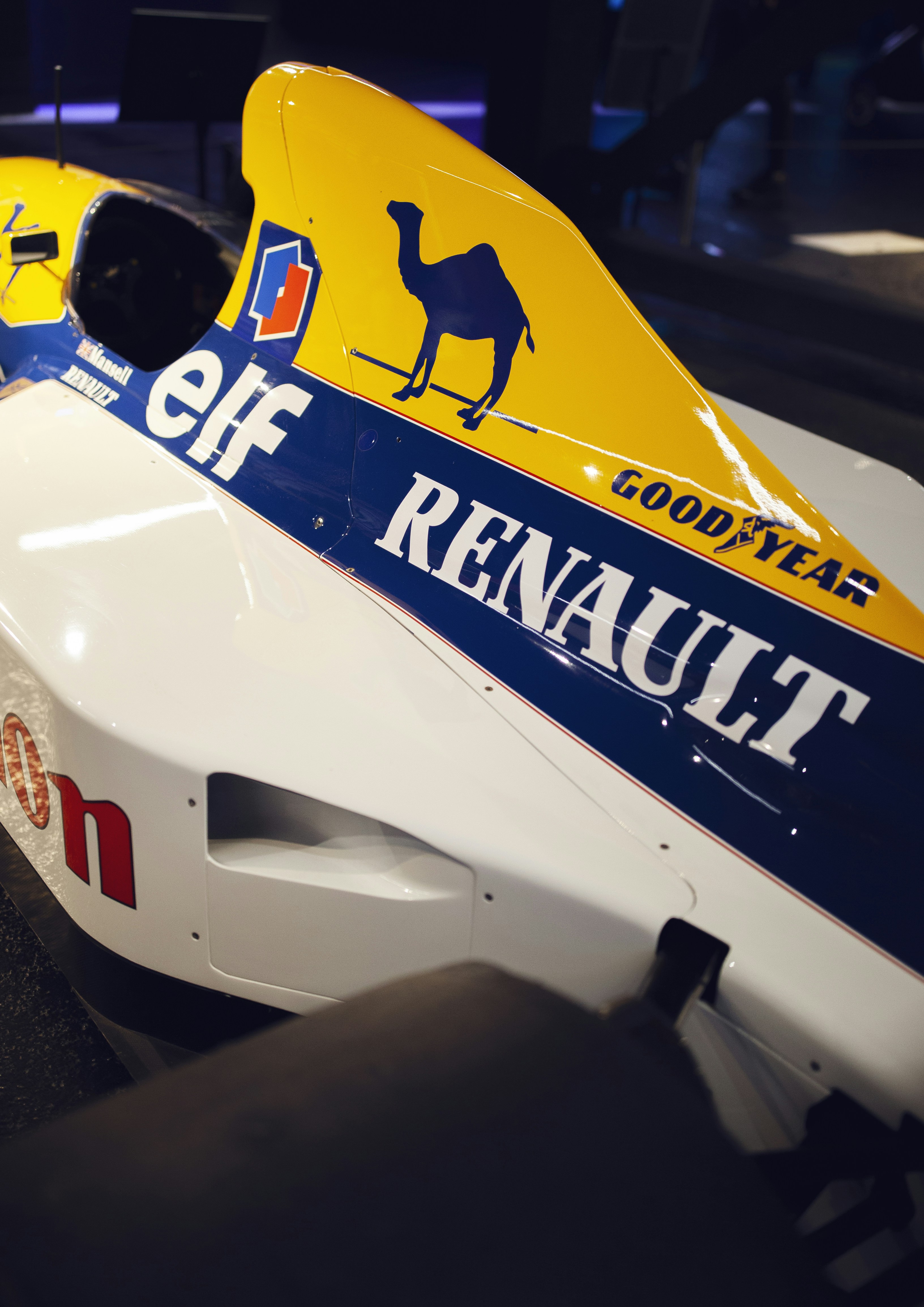 Golden Camel Nose: A Close-Up of the Renault Formula Racing Livery
