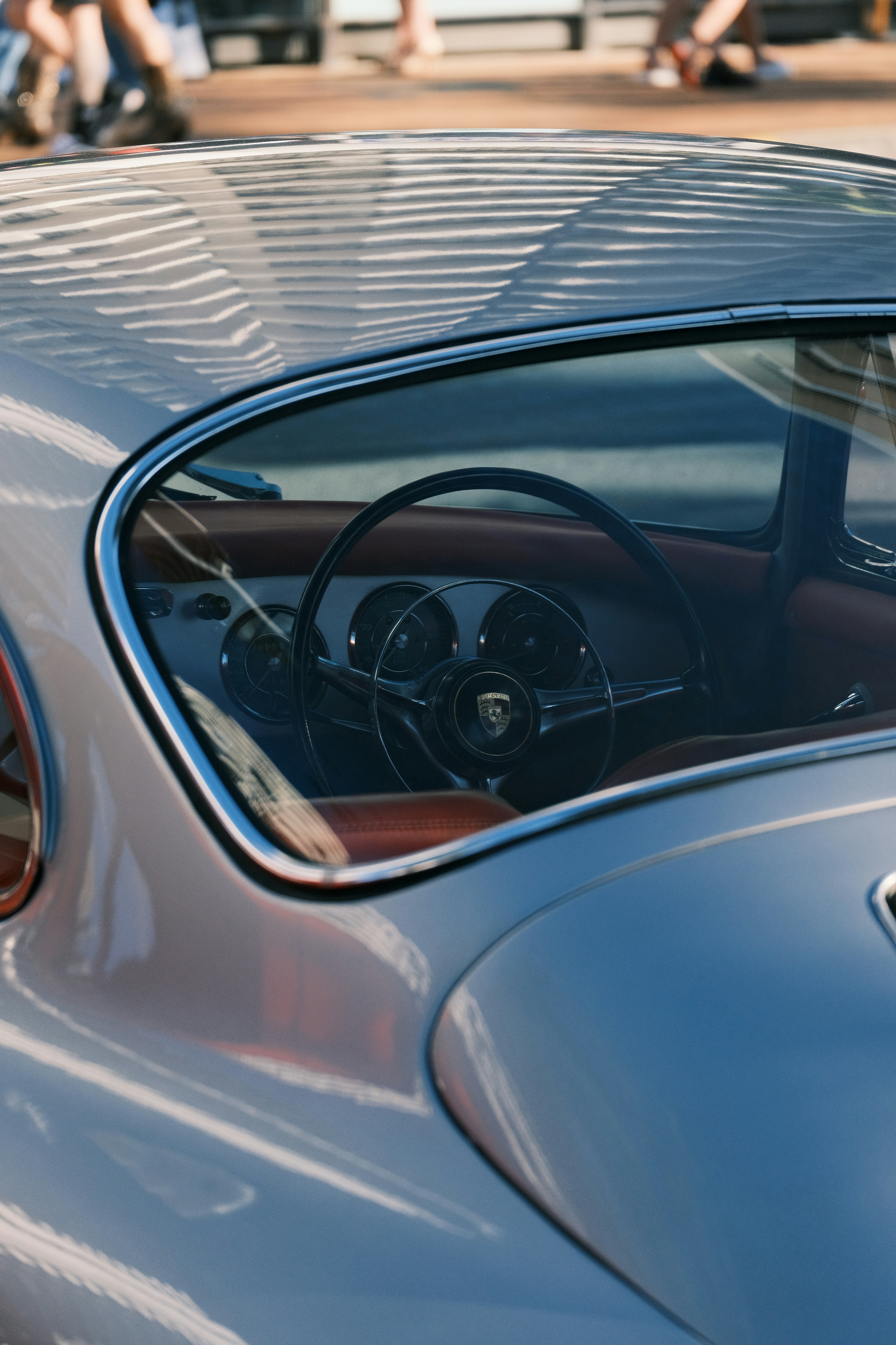 Chrome Reflections: The Quiet Interior of a Vintage Porsche