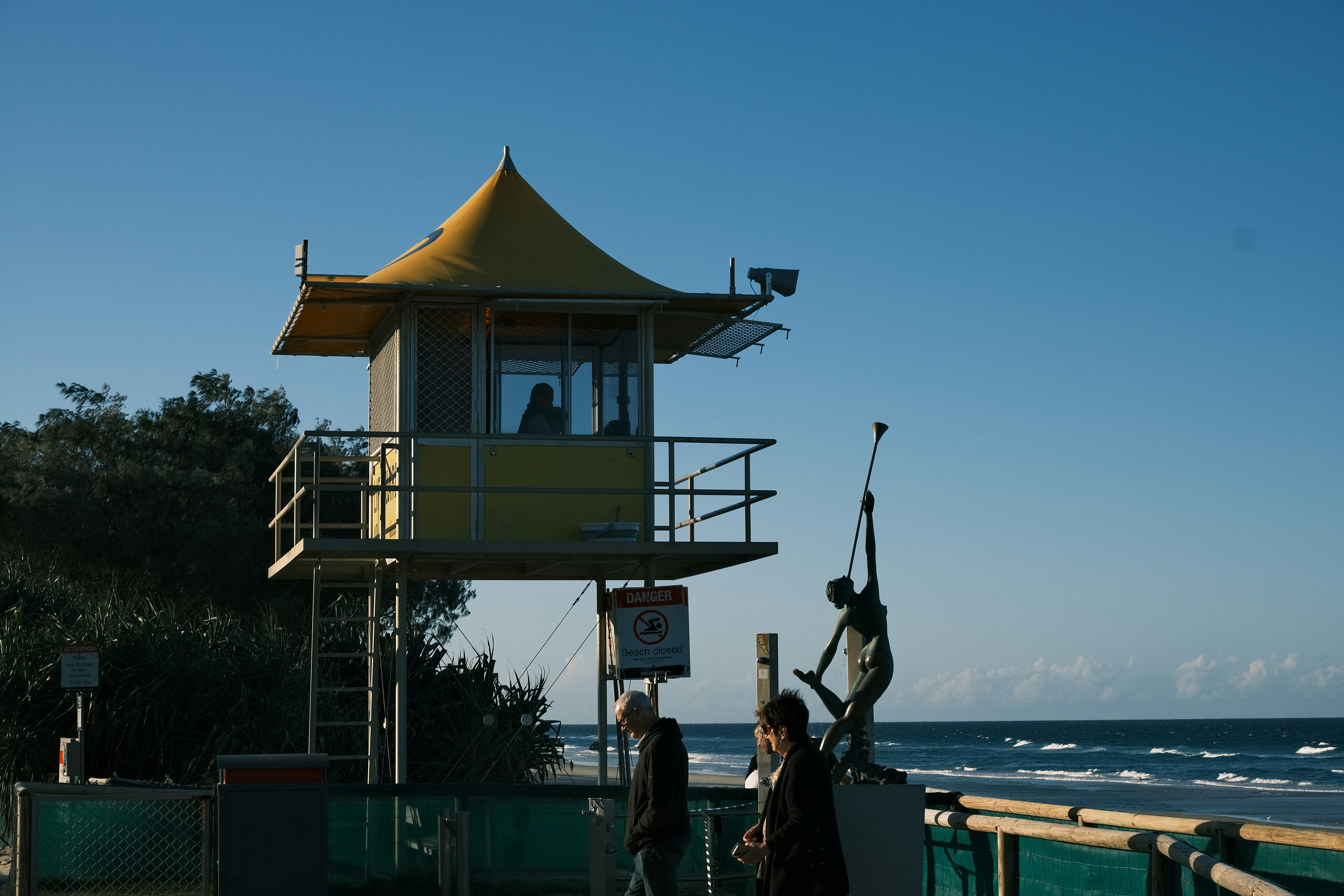 Coast Guard Tower at Dusk: A Quiet Vigil by the Sea