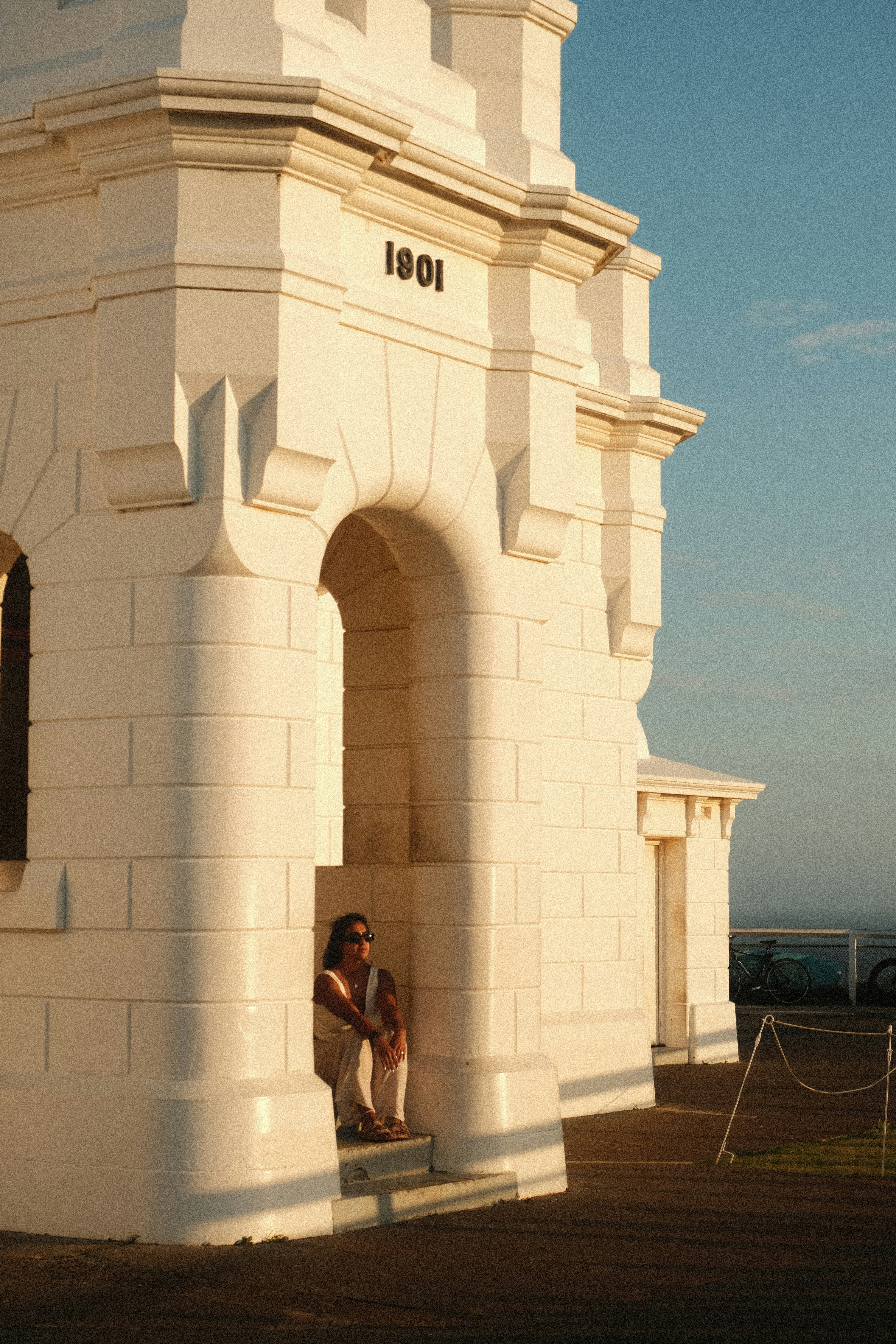 Sunlit Archway Portrait at the Seaside Atrium
