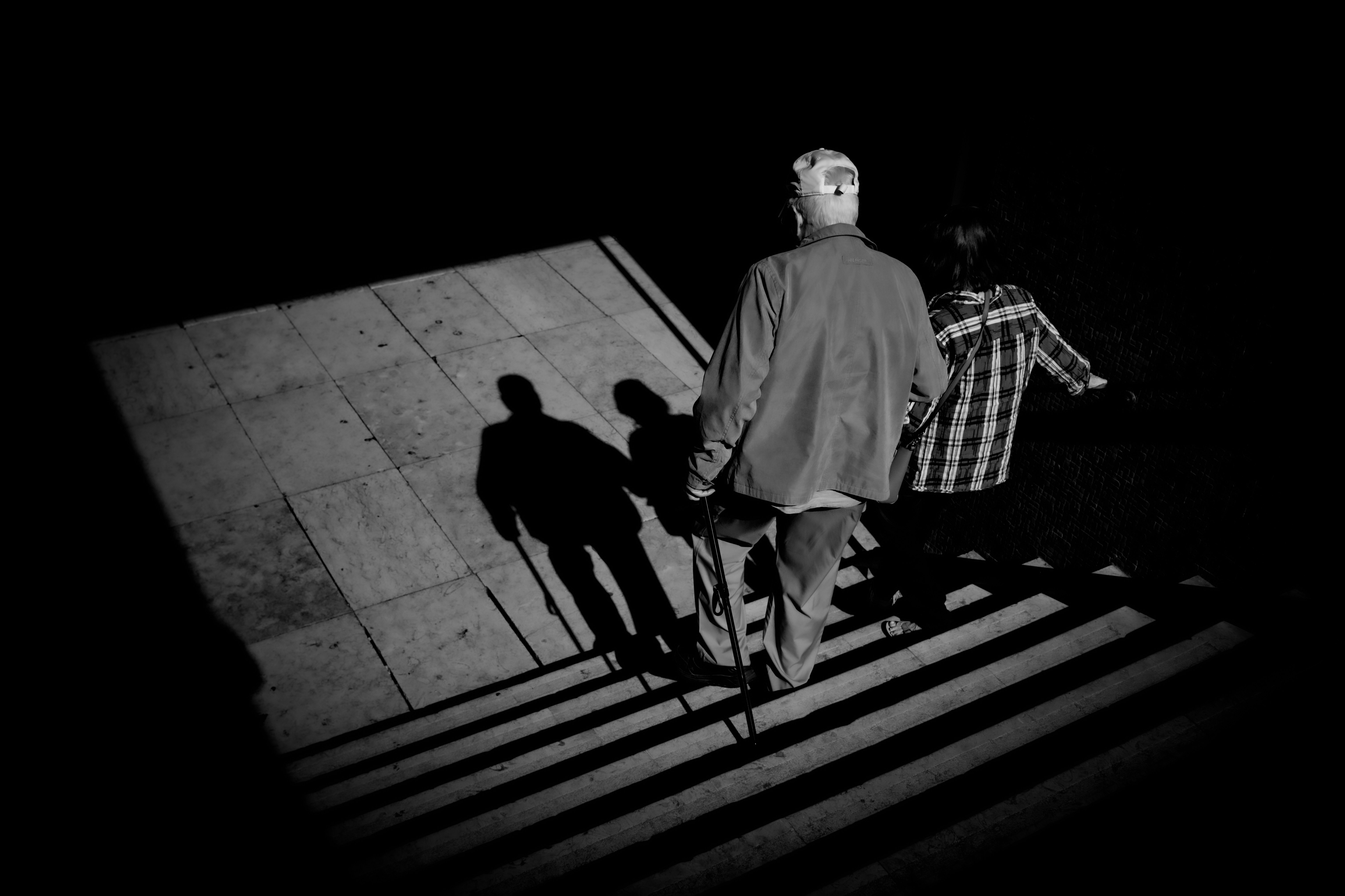 Shadows on the Staircase: A Quiet Walk into Night