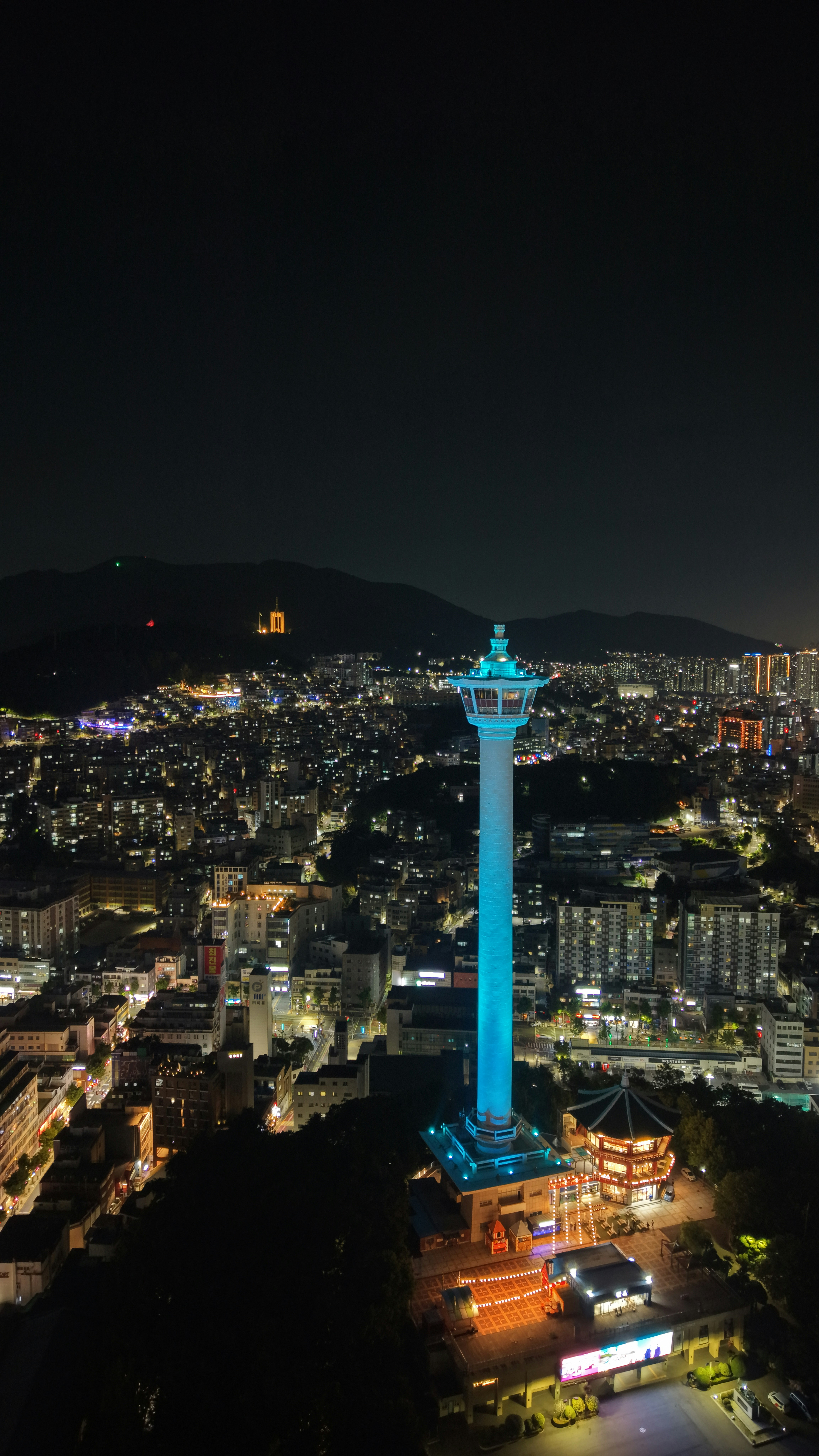 Nightscape Tower: A Neon Beacon Rising Over the City