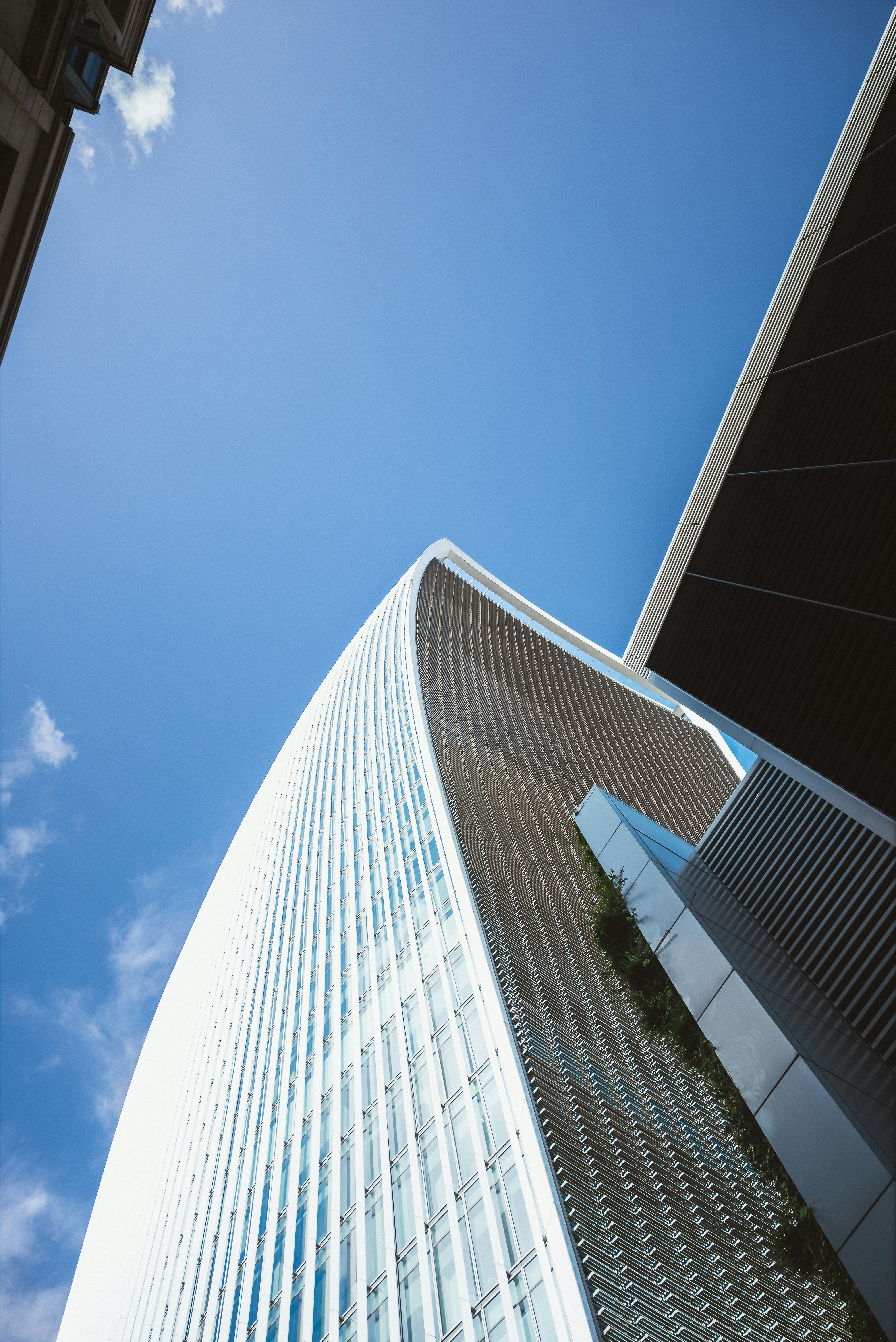 Skyward Curve: A sleek tower Arc Reaching the Blue