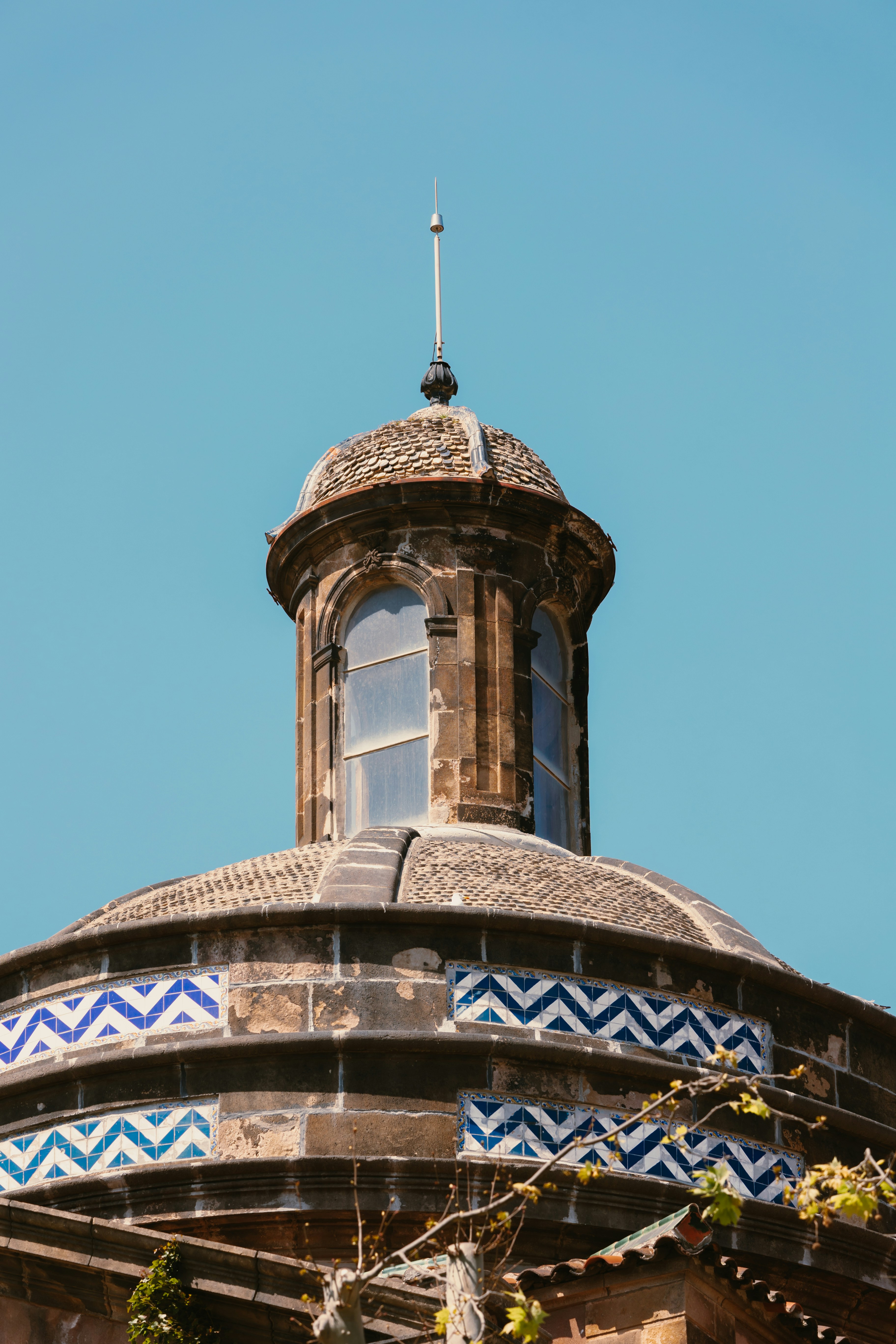 Dome and Turret Silhouette Beneath A Clear Sky