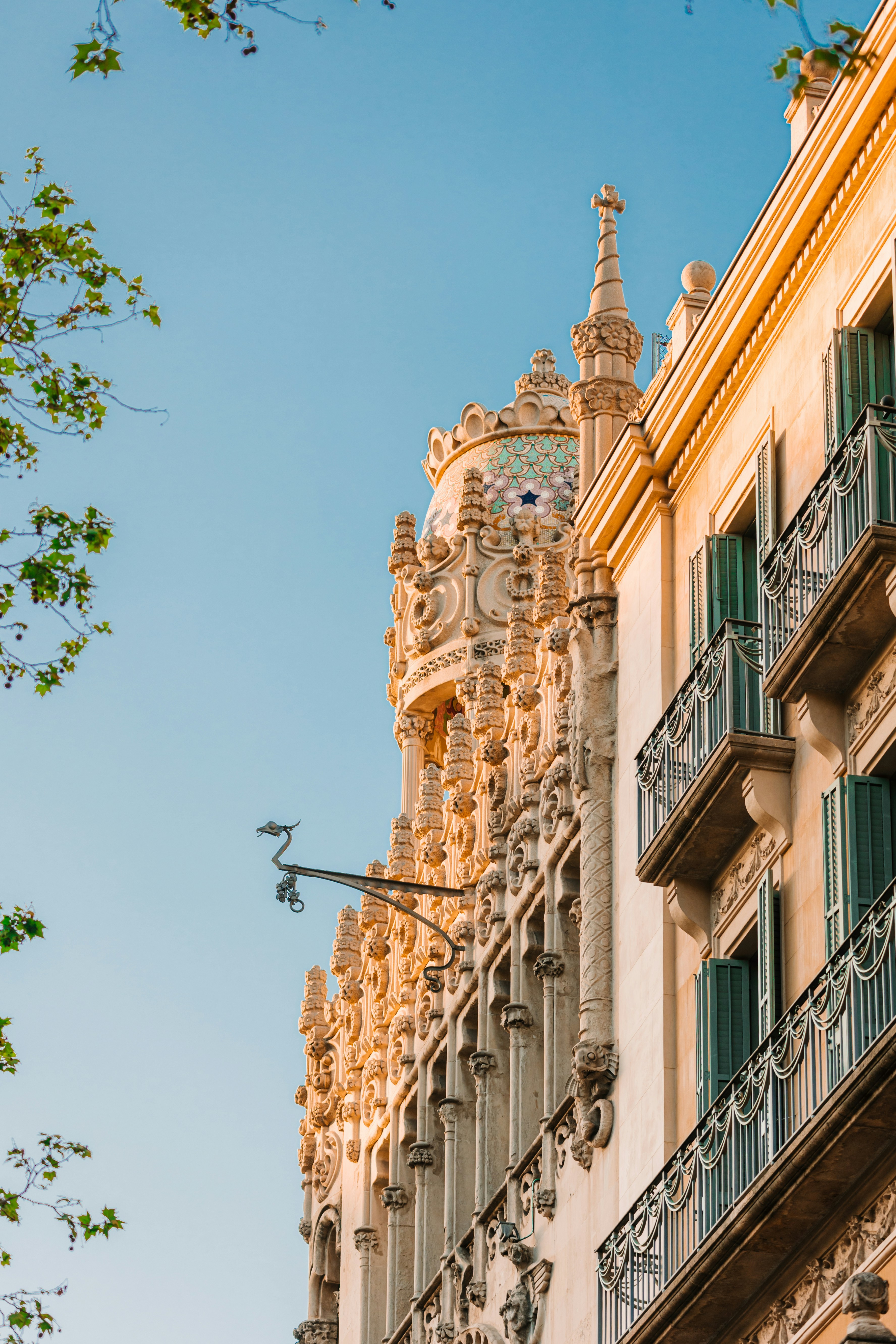 Gothic Ornament on Warm City Facade